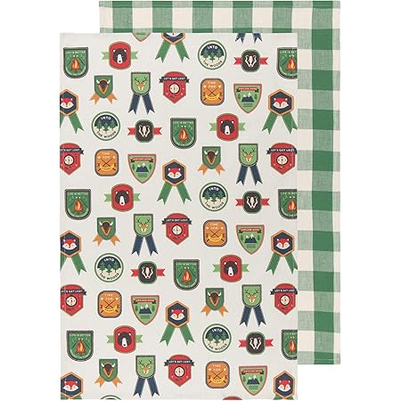 Amazon.com: Now Designs Explore More Printed and Woven Kitchen Towels ...