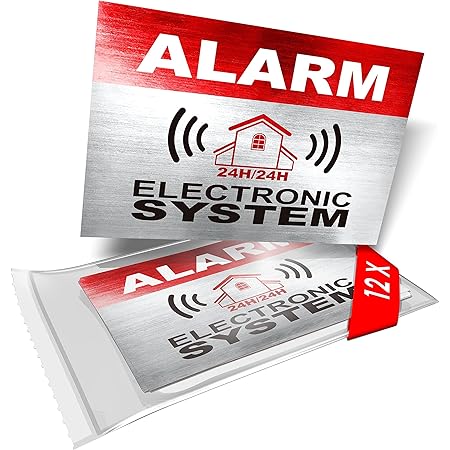 Amazon.com: imaggge.com 12 x Security Alarm Warning Sign Stickers ...
