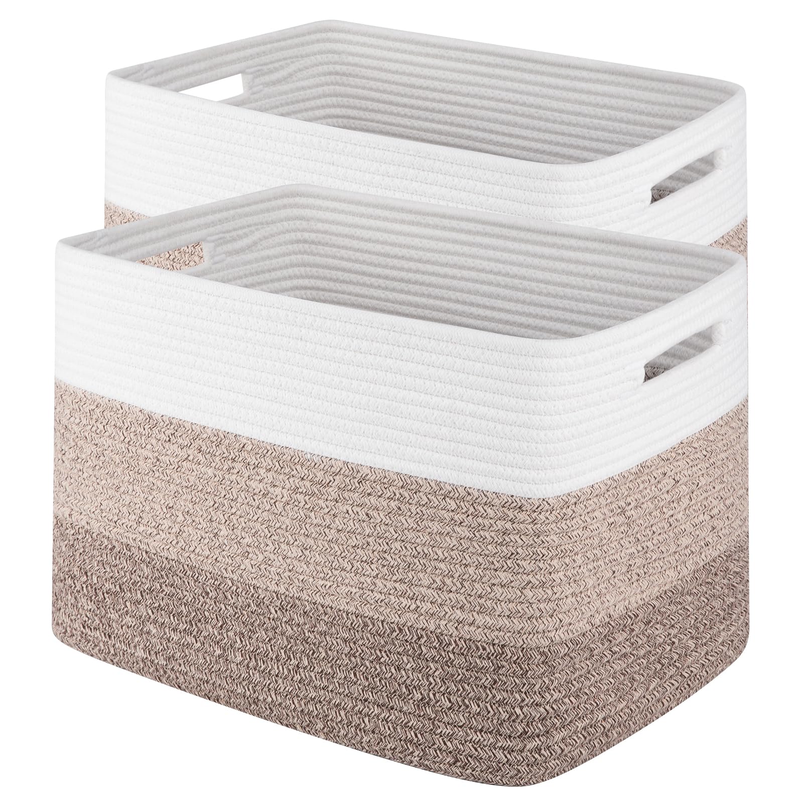 Amazon.com: Storage Baskets for Organizing, 2 Pack Woven Basket for ...