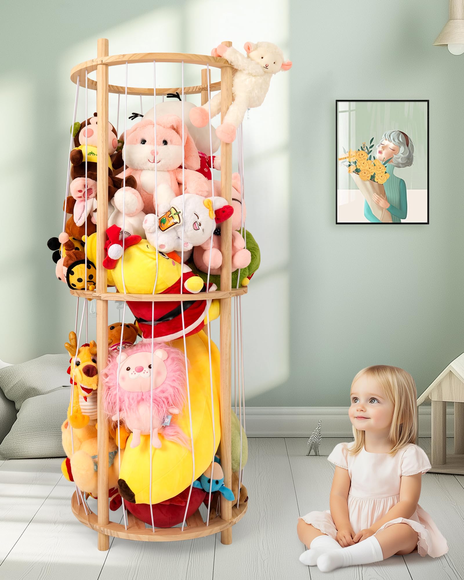 Amazon.com : Stuffed Animal Zoo, Wood Stuffed Animal Storage, Stuffed ...