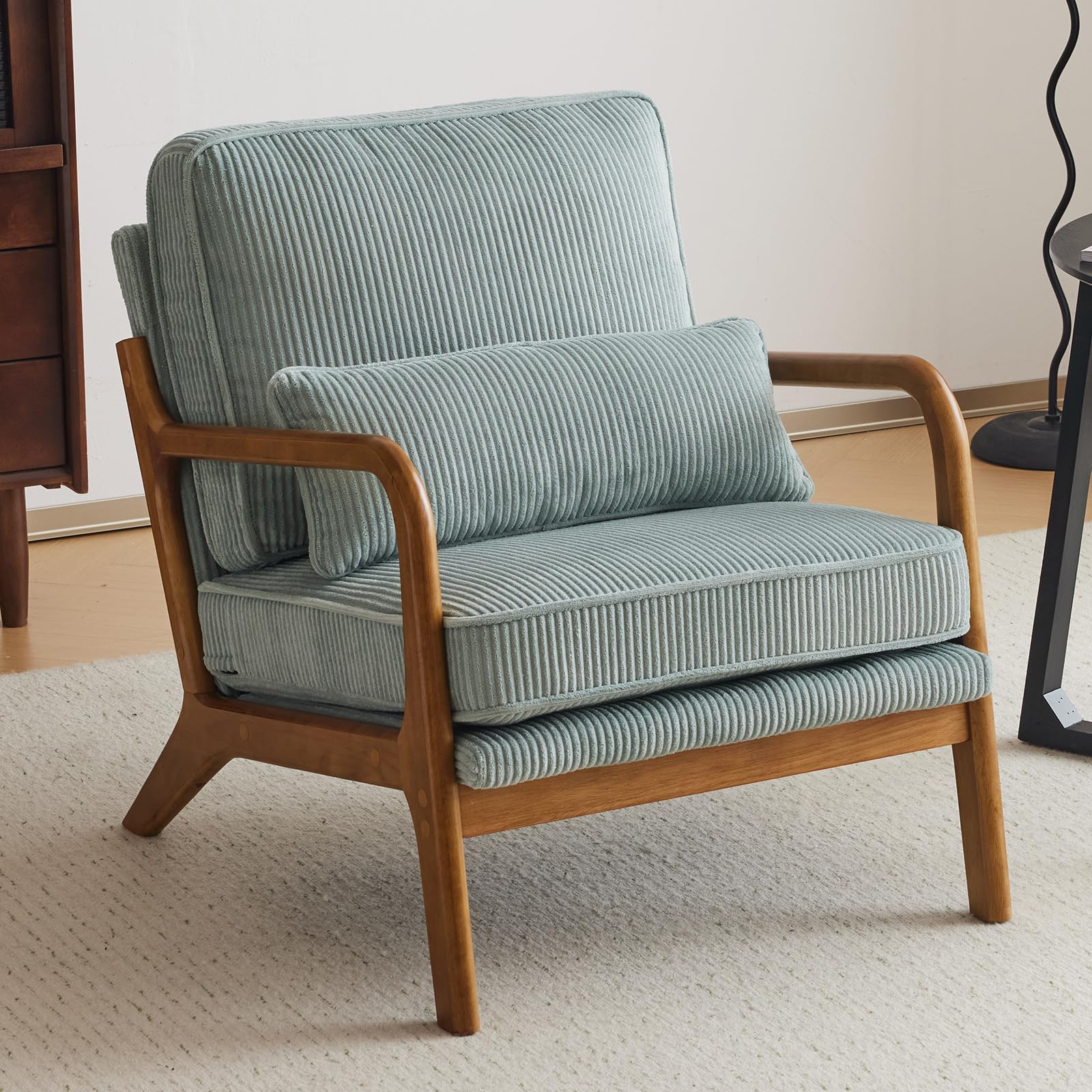 Amazon.com: VINGLI Upgraded Premium Corduroy Accent Chair,Upholstered ...