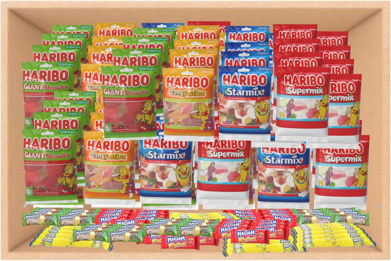 Bulk Sweets - 70 Christmas Selection Mini Bags, Sweet Hamper, Bulk ...