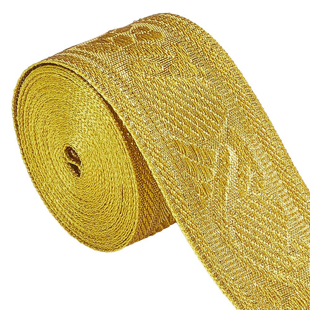 Amazon.com: GORGECRAFT 5 Yards 1.65" Gold Metallic Jacquard Trim ...