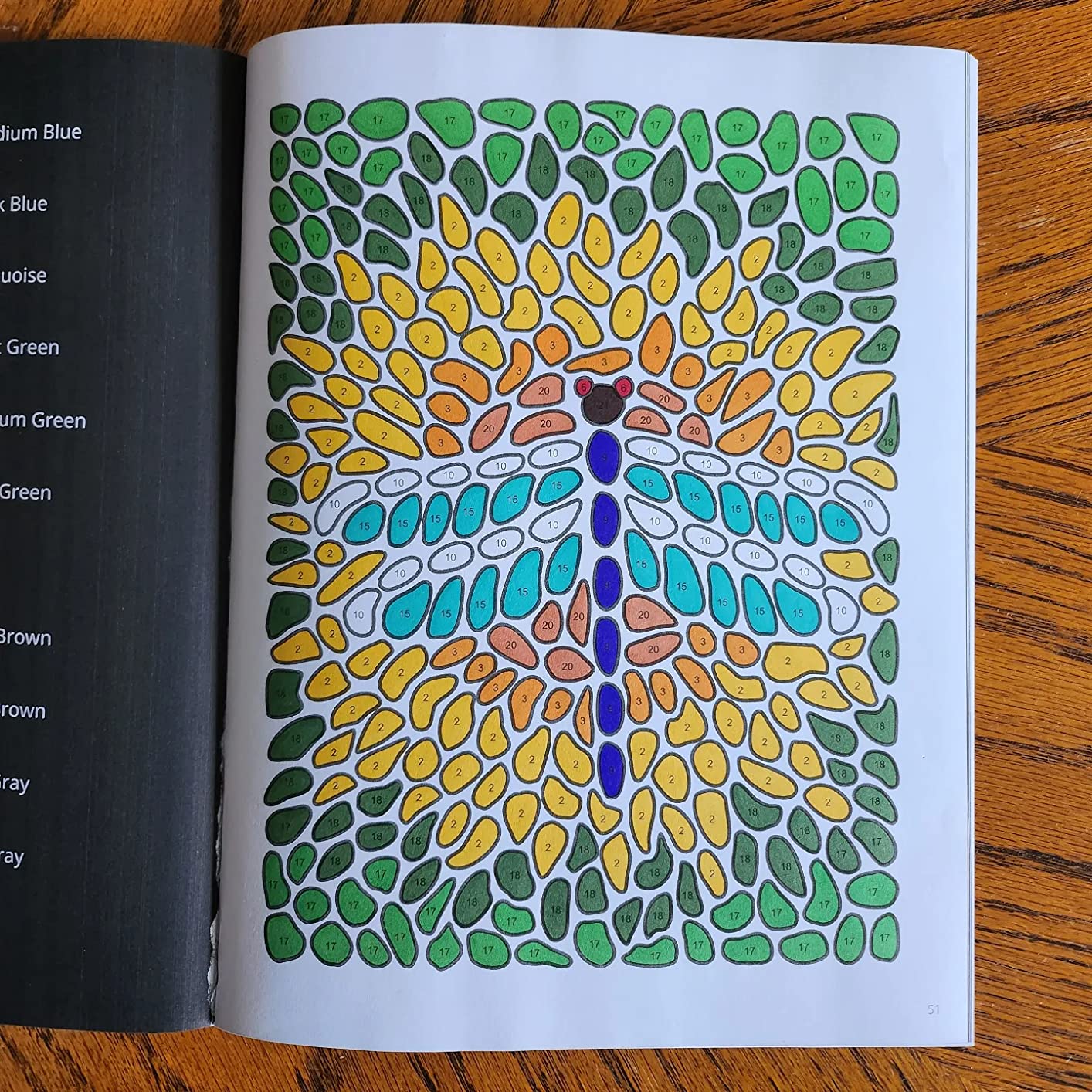 STONE MOSAIC. Book 11. Black & White background. Color by number book ...