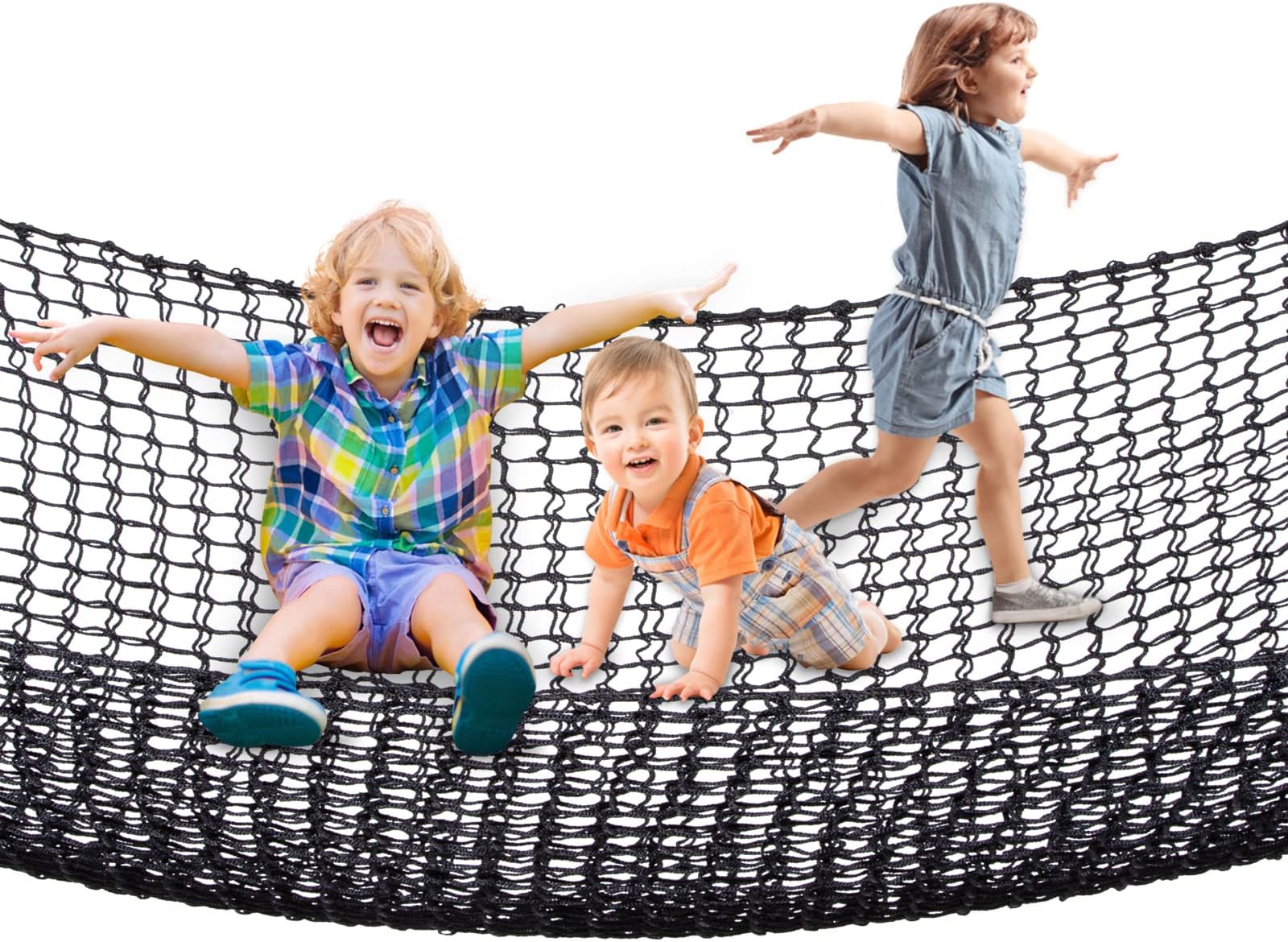 VEVOR Climbing Cargo Net, 6.6 x 10.5 ft Playground Climbing Cargo Net ...