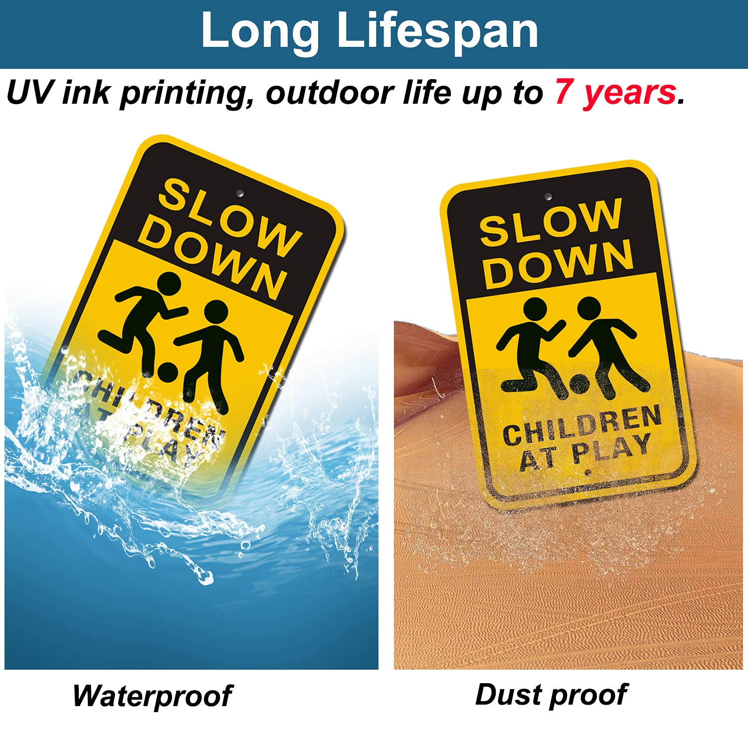 Snapklik.com : Slow Down Children At Play Signs 4-Pack, Reflective ...