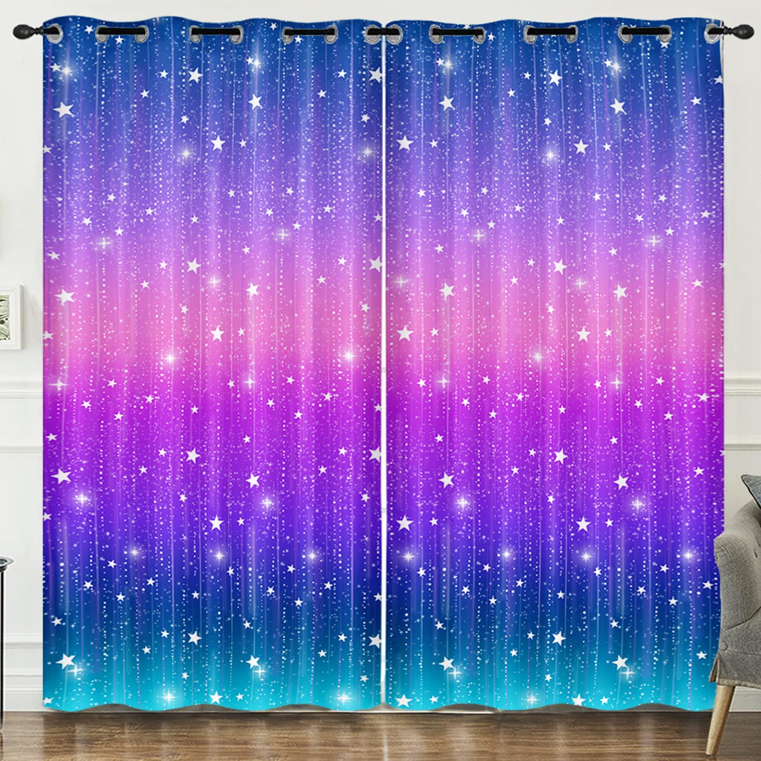 Amazon.com: HOSIMA Star Curtains Teen Girls Trendy Stuff Room Decor ...