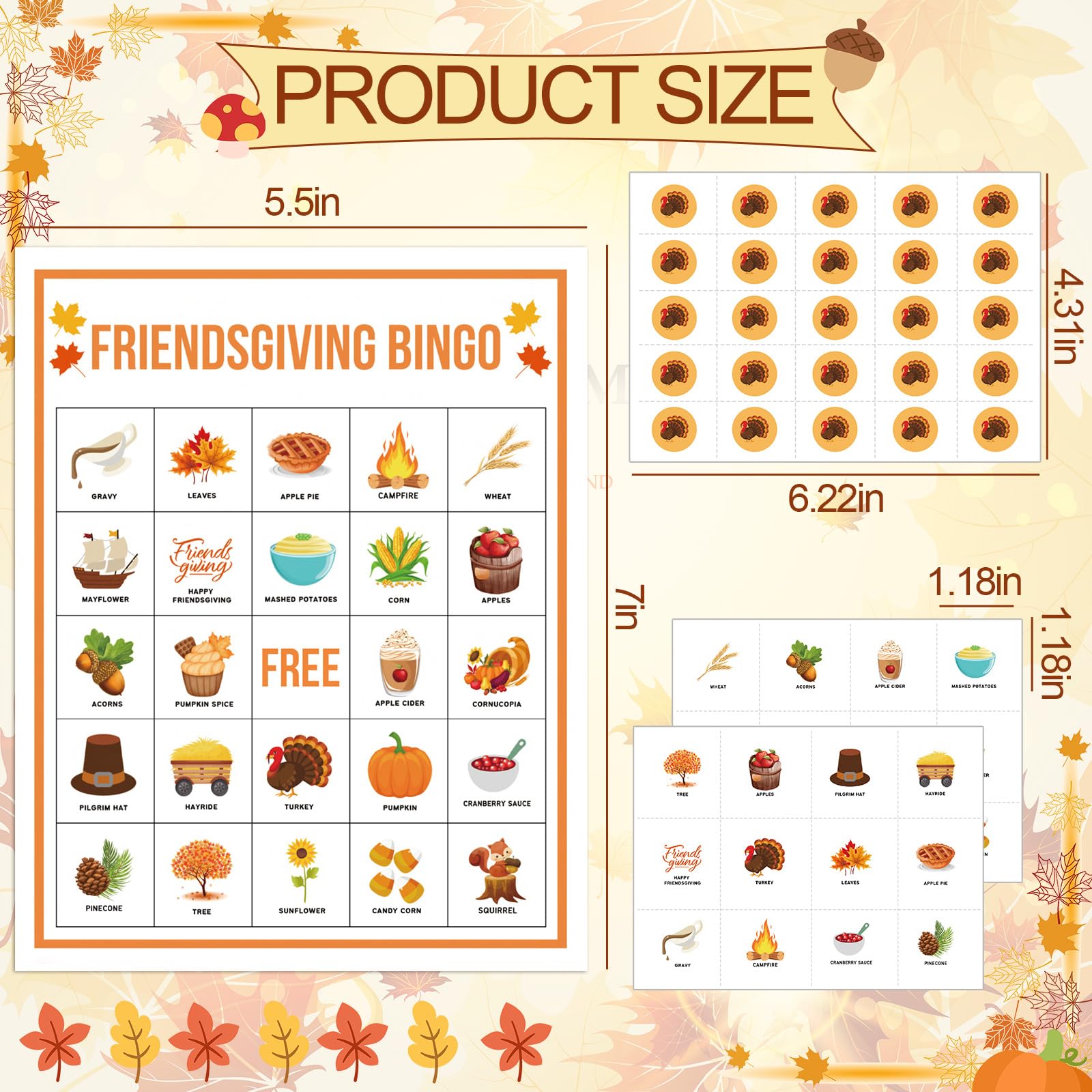 Snapklik.com : Friendsgiving Bingo Games For 24 Players, 24 ...