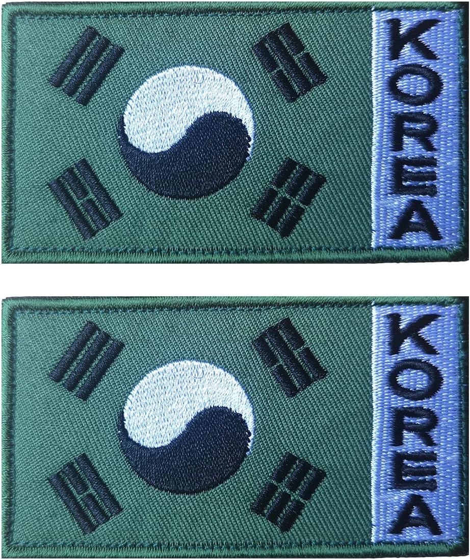 Amazon.com: 2 PCS AliPlus South Korea Patches South Korea Flag Patches ...