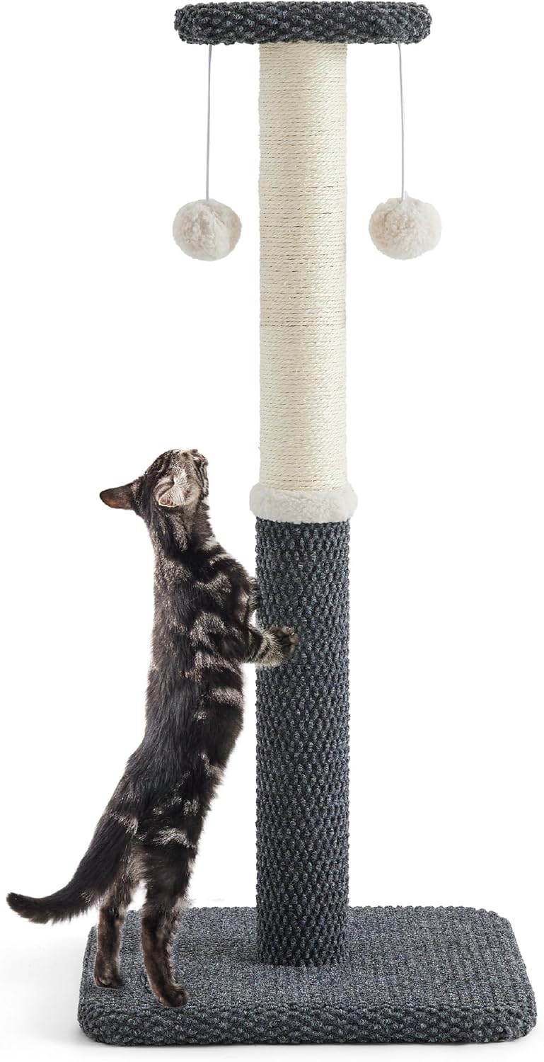 Lesure 86cm Tall Cat Scratching Post - Highly Resistant Carpet Scratch ...