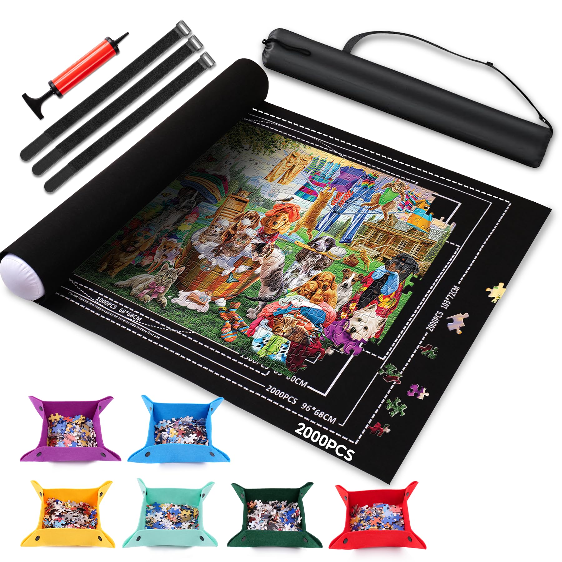 Puzzle Mat Roll Up 2000 1500 1000 Pieces Folder Sorting Trays Saver ...