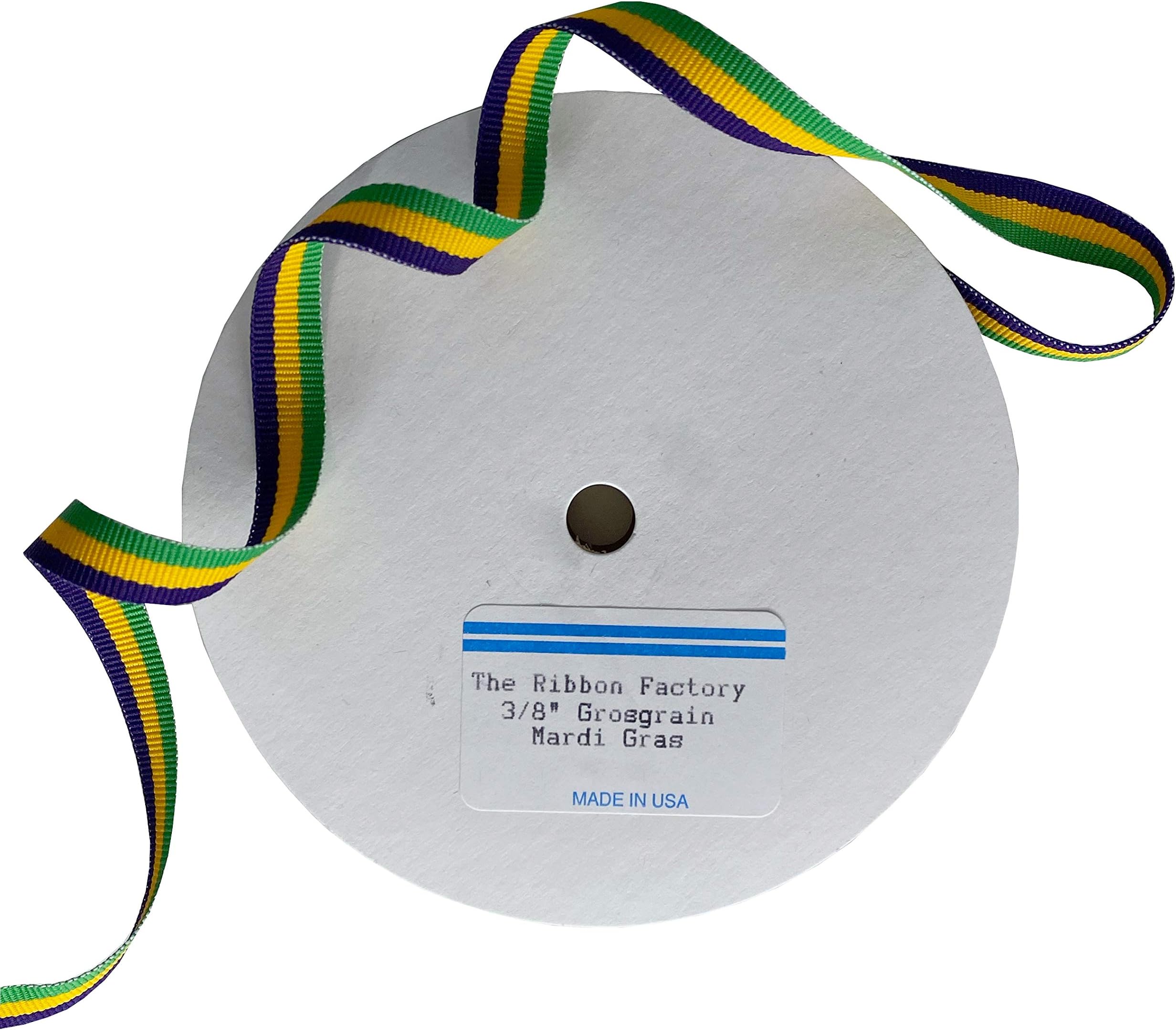 Amazon.com: ALIBBON 12 Yards 3/8" Mardi Gras Ribbon Glitter Yellow ...