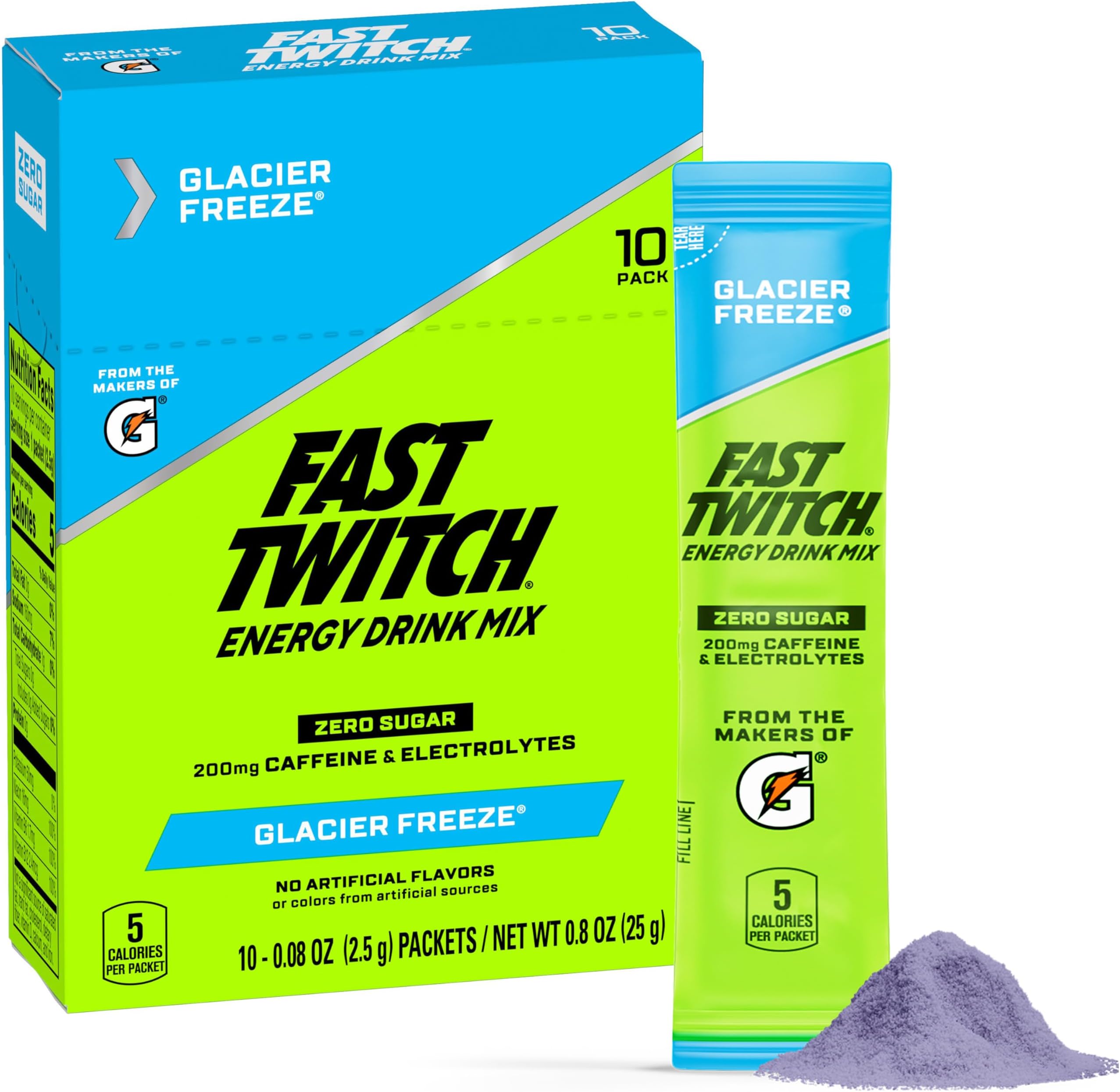 Amazon.com: Fast Twitch Energy Drink Mix from Gatorade Powder Sticks ...
