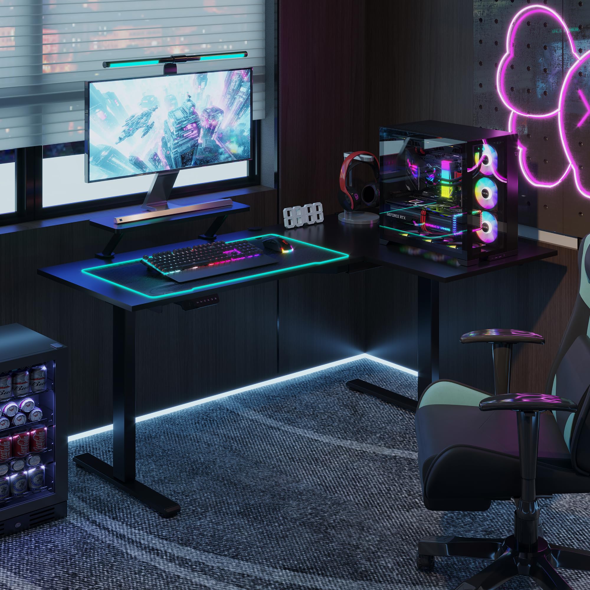 Snapklik.com : FLEXISPOT L Shaped Standing Desk Electric Corner Gaming ...