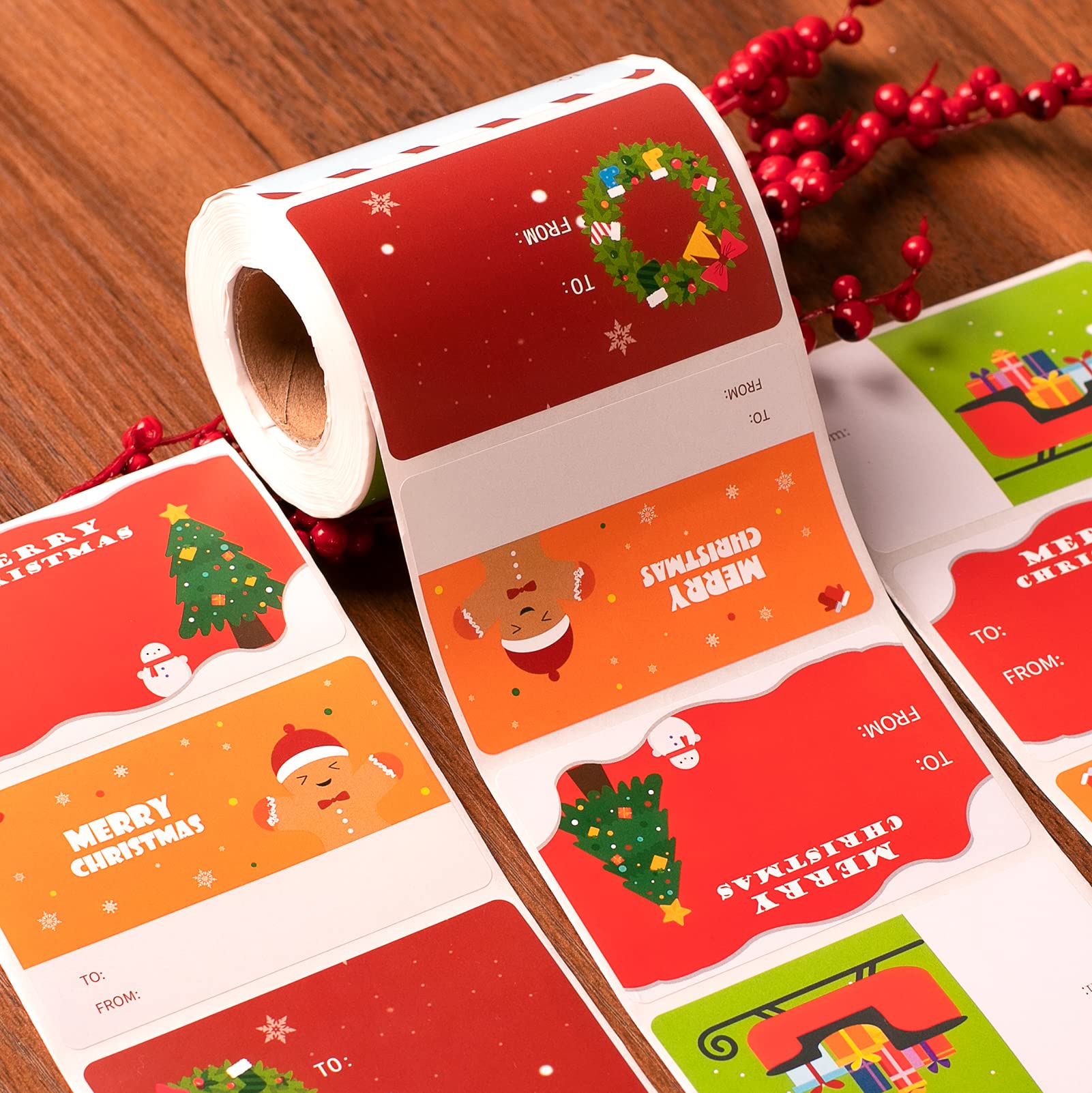 Buy Christmas Gift Tags Stickers Christmas Name Tags for Presents, to ...