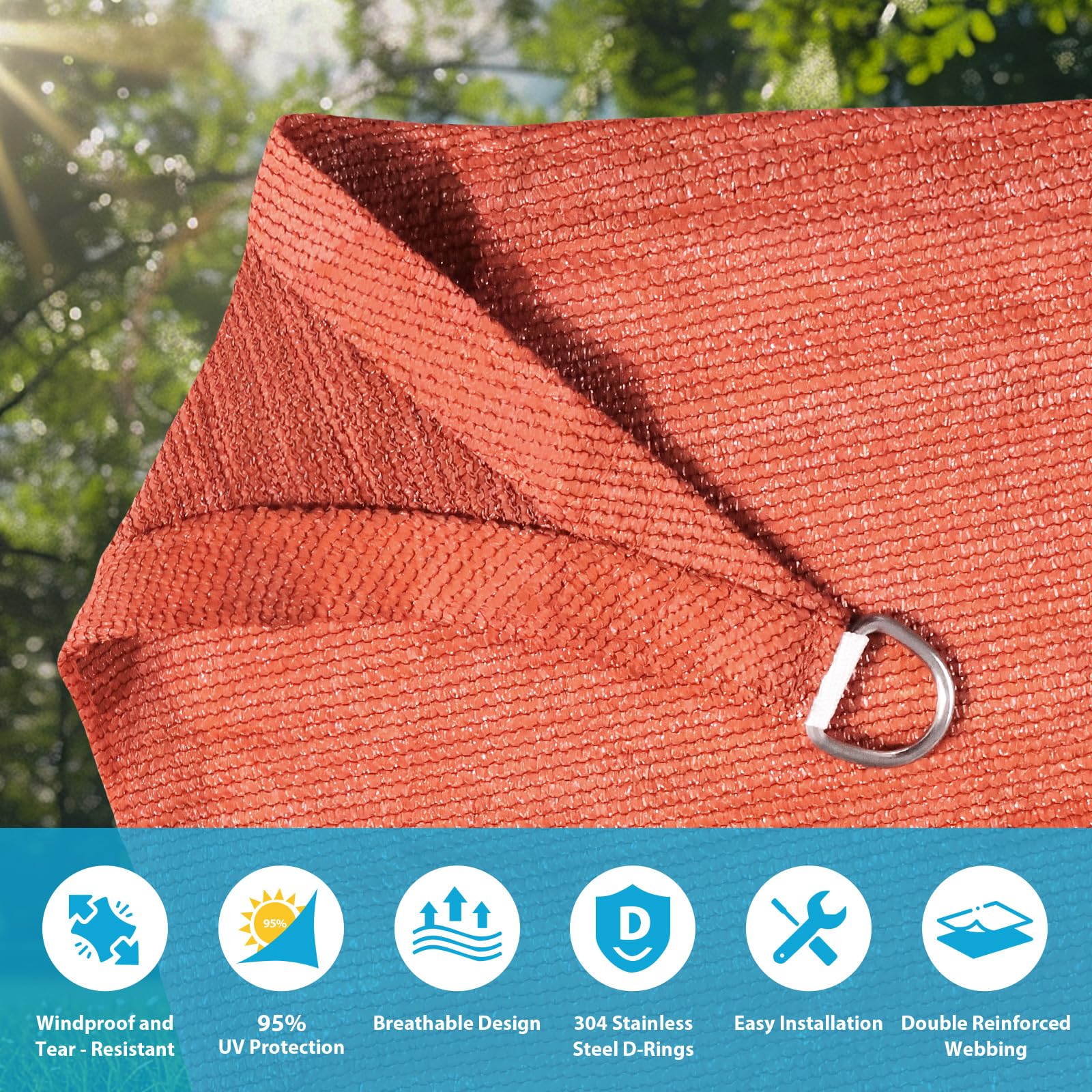 Snapklik.com : Amagenix Sun Shade Sail 8X12 Curved Edge Outdoor Shade ...