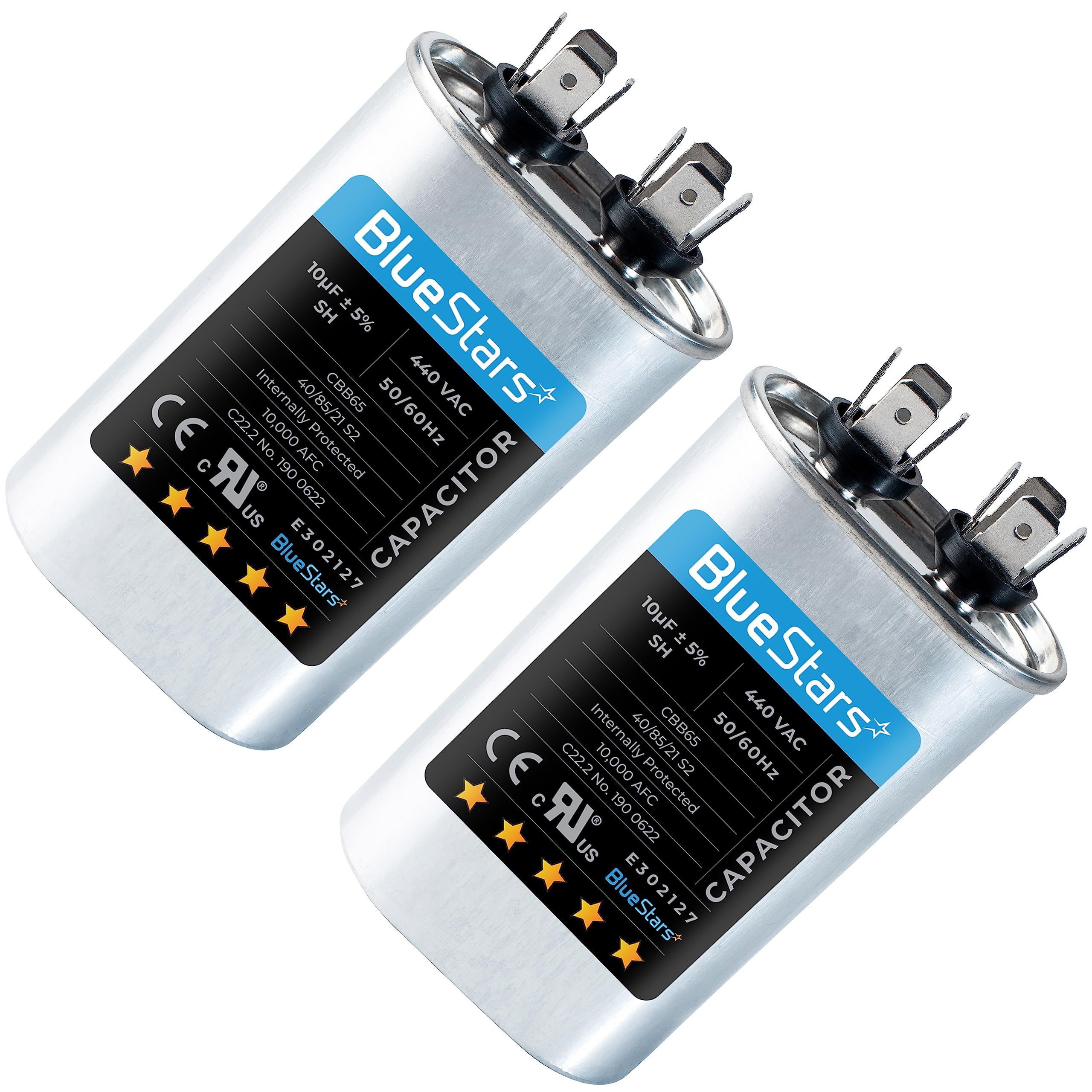 Snapklik.com : UL Listed BlueStars 2 Packs 10 uF 10 MFD 5% 370/440V ...