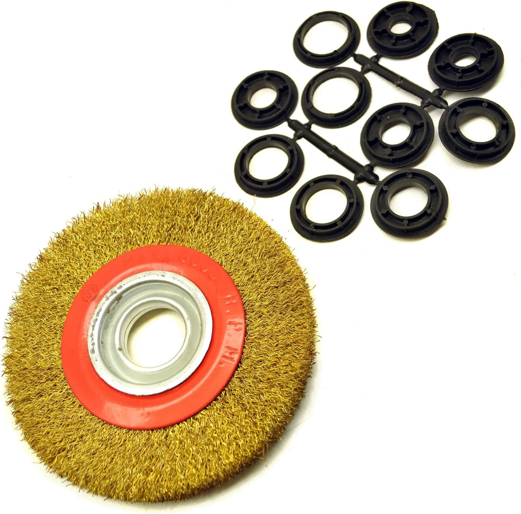 Silverline 224516 Brassed Steel Wire Wheel 150 x 32 mm : Amazon.co.uk ...