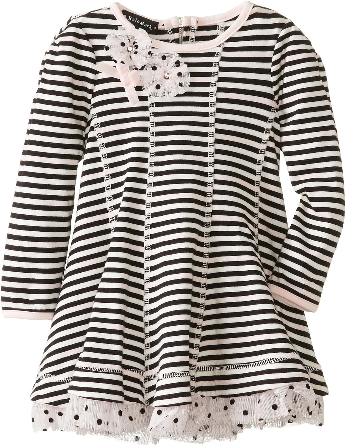 Amazon.com: Kate Mack Baby Girls' Puppy Love Long Sleeve Dress, Multi ...