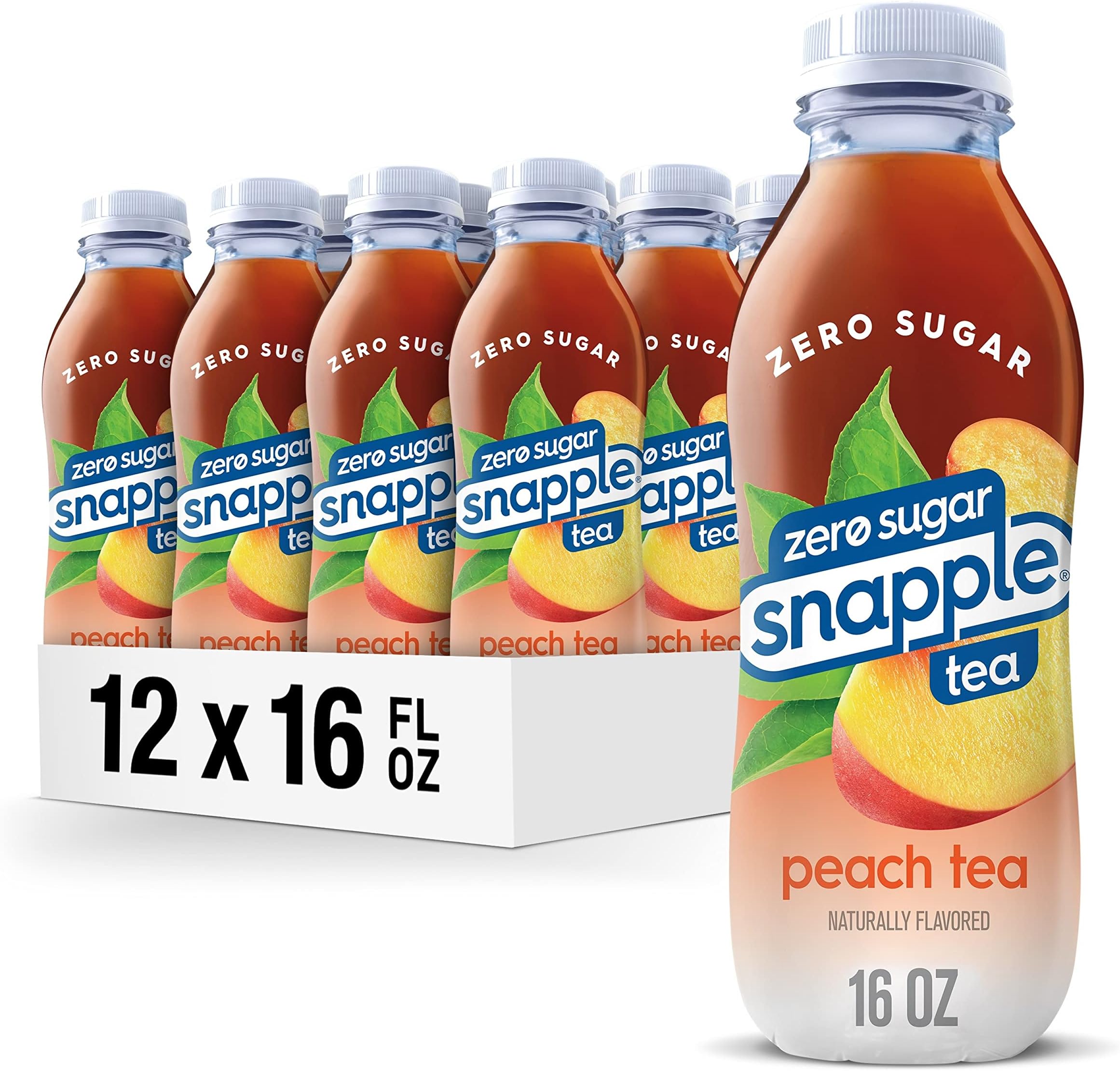 Amazon.com: Snapple Zero Sugar Peach Tea, 16 fl oz recycled plastic ...