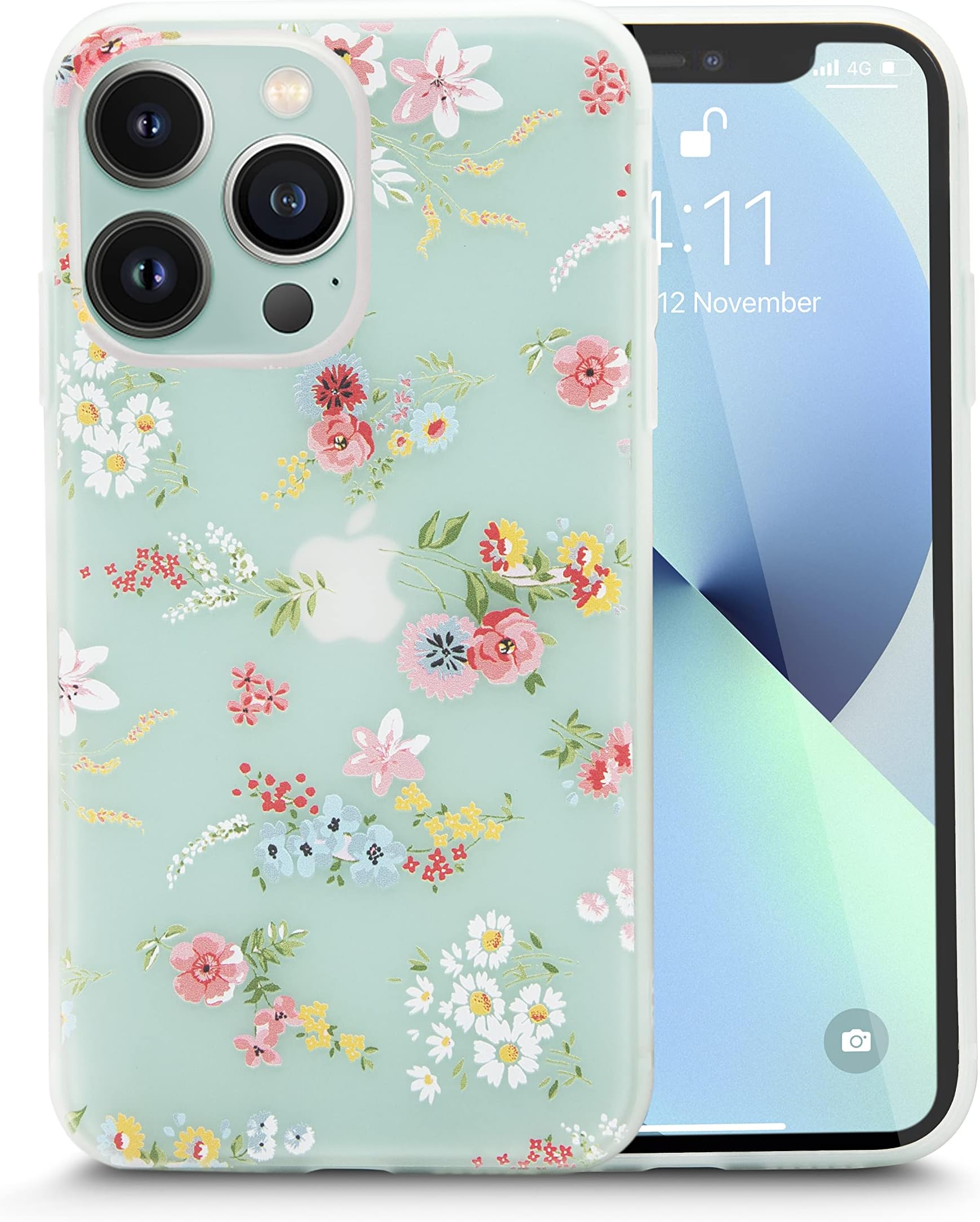 SQUIF Back Case for iPhone 14 Plus Cover for Girls | 3D Flower Printed ...