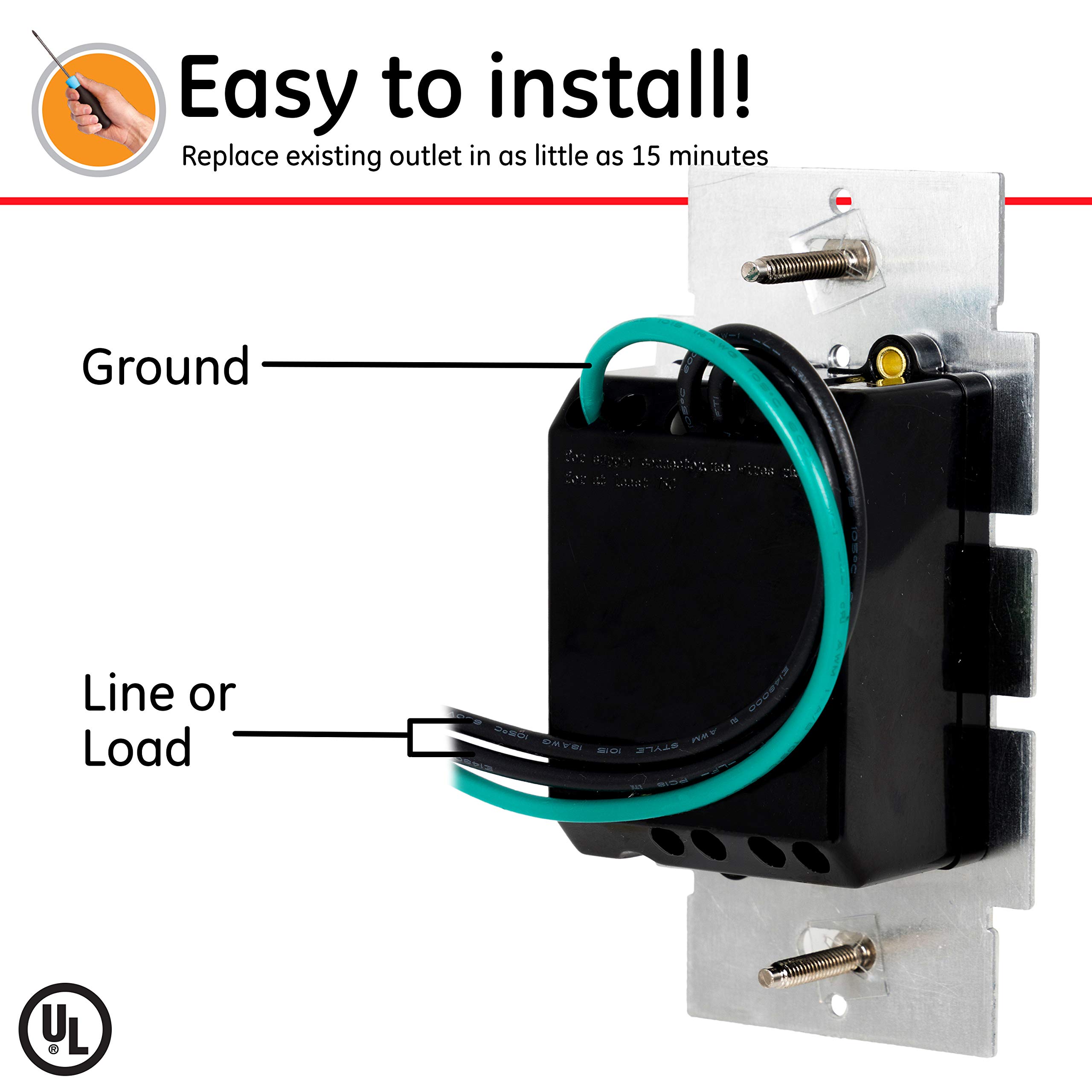 Snapklik.com : GE Single Pole Dimmer Toggle Switch, On/Off/Dim Settings ...