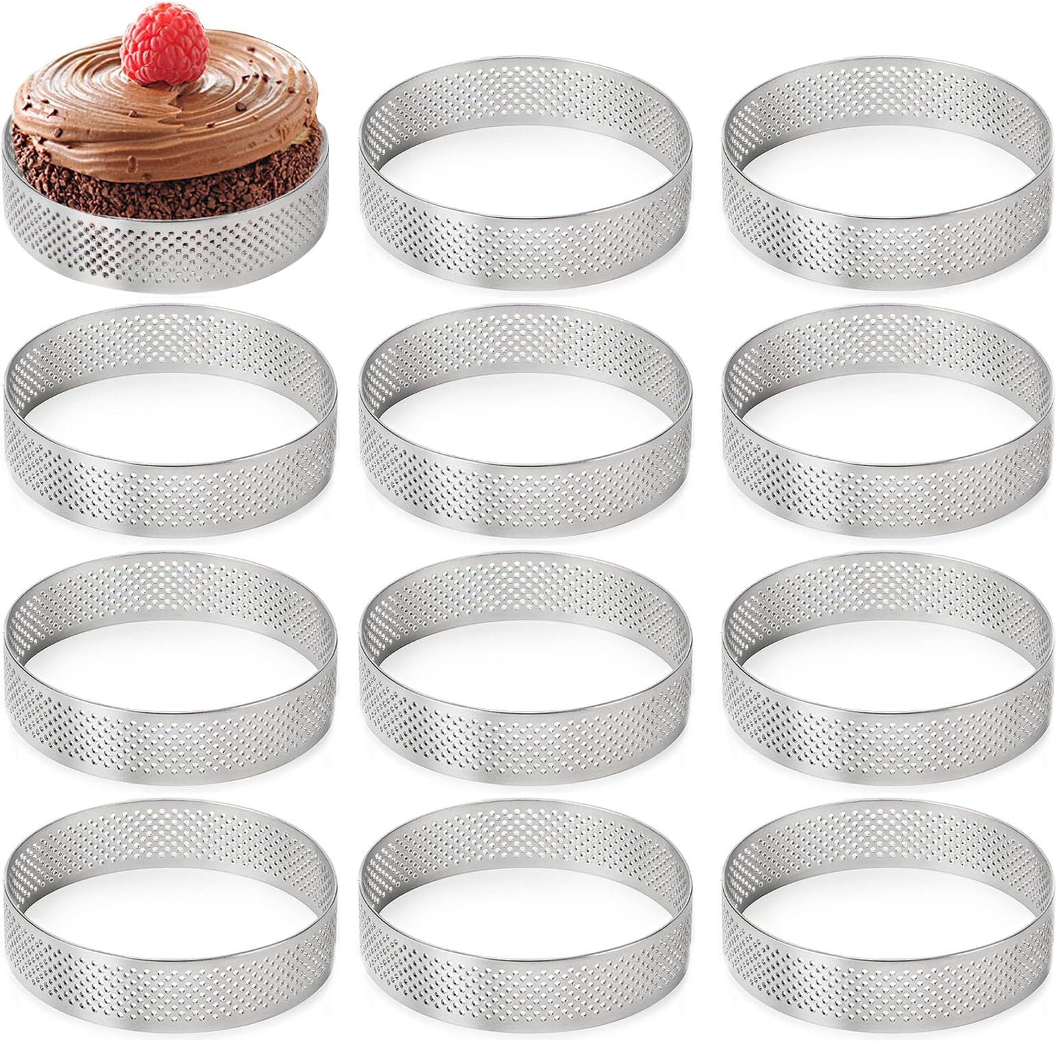 Amazon.com: 15 Pack 2Inch Stainless Steel Tart Ring, Crumpet Rings Cake ...