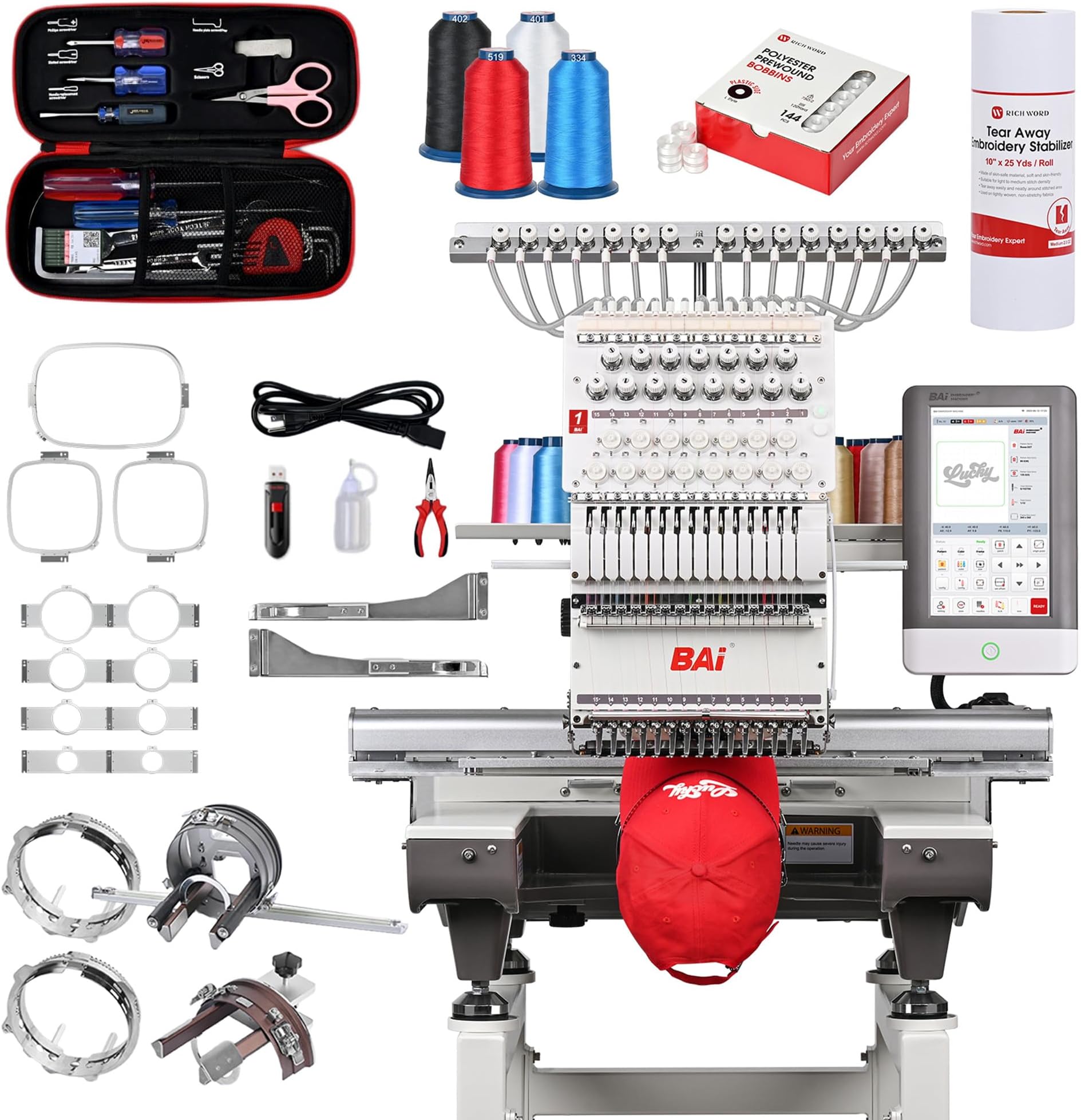 Amazon.com: AVERMA 15 Needles Commercial Computerized Embroidery ...