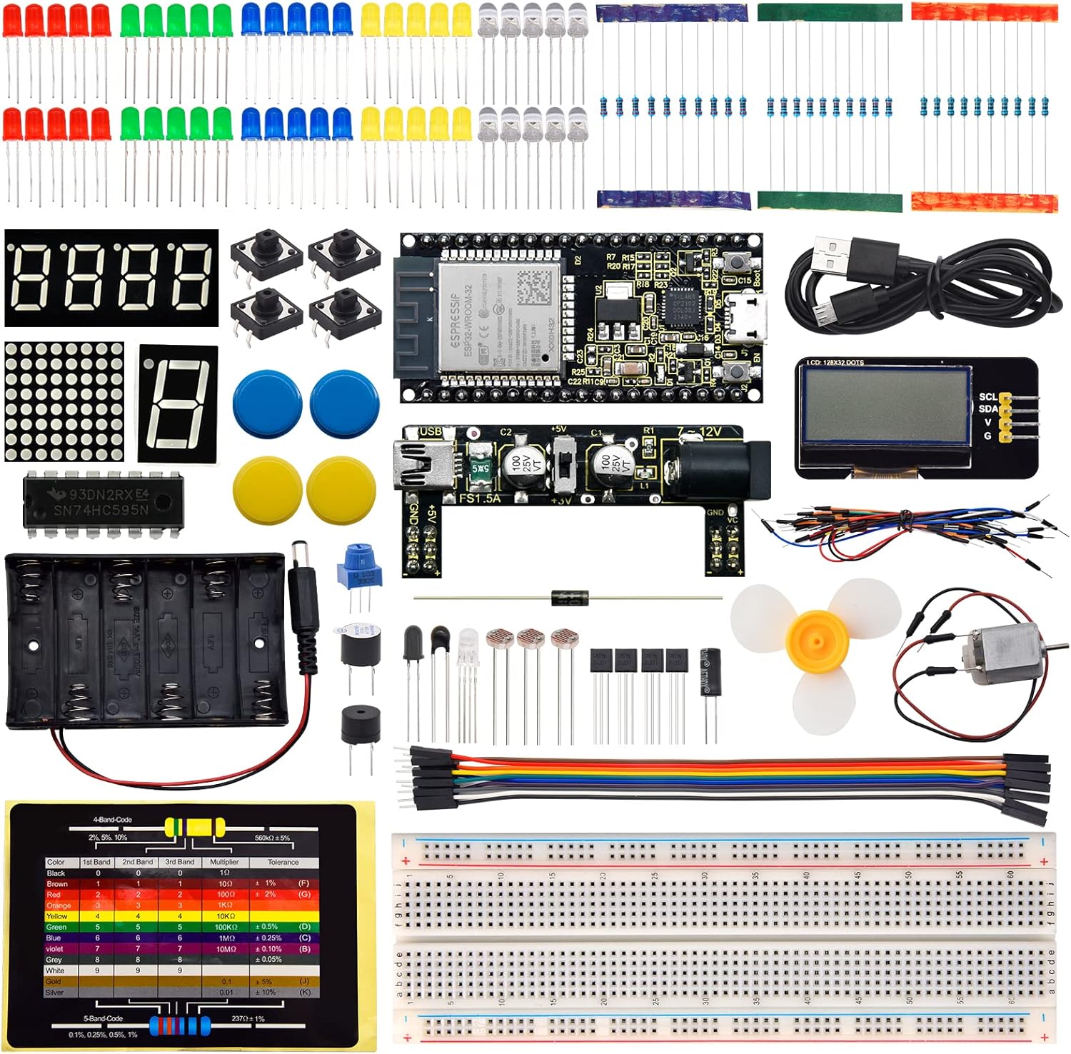 KEYESTUDIO Basic Starter Kit for ESP32 (Included) Compatible with ...