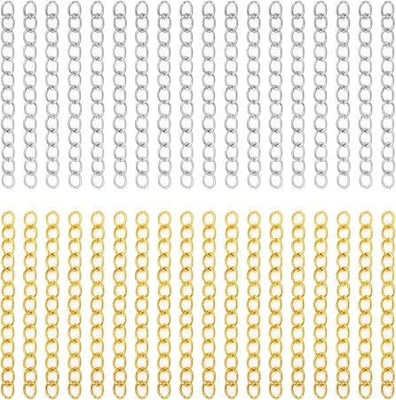 Amazon.com: 200Pcs Chain Extender for Jewelry Making, Silver and Gold ...