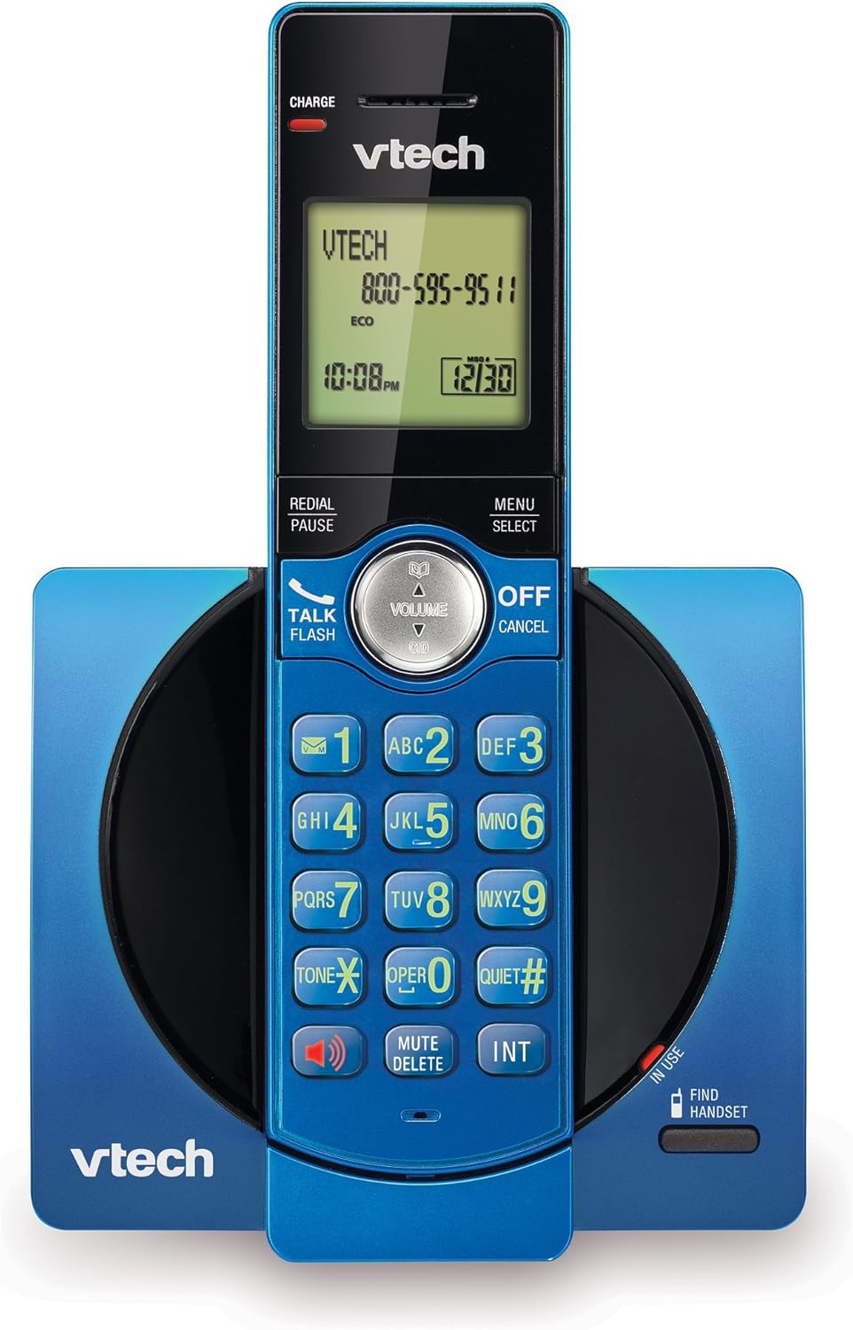 VTech DECT 6.0 Téléphone sans fil à combiné unique avec CID, clavier et ...