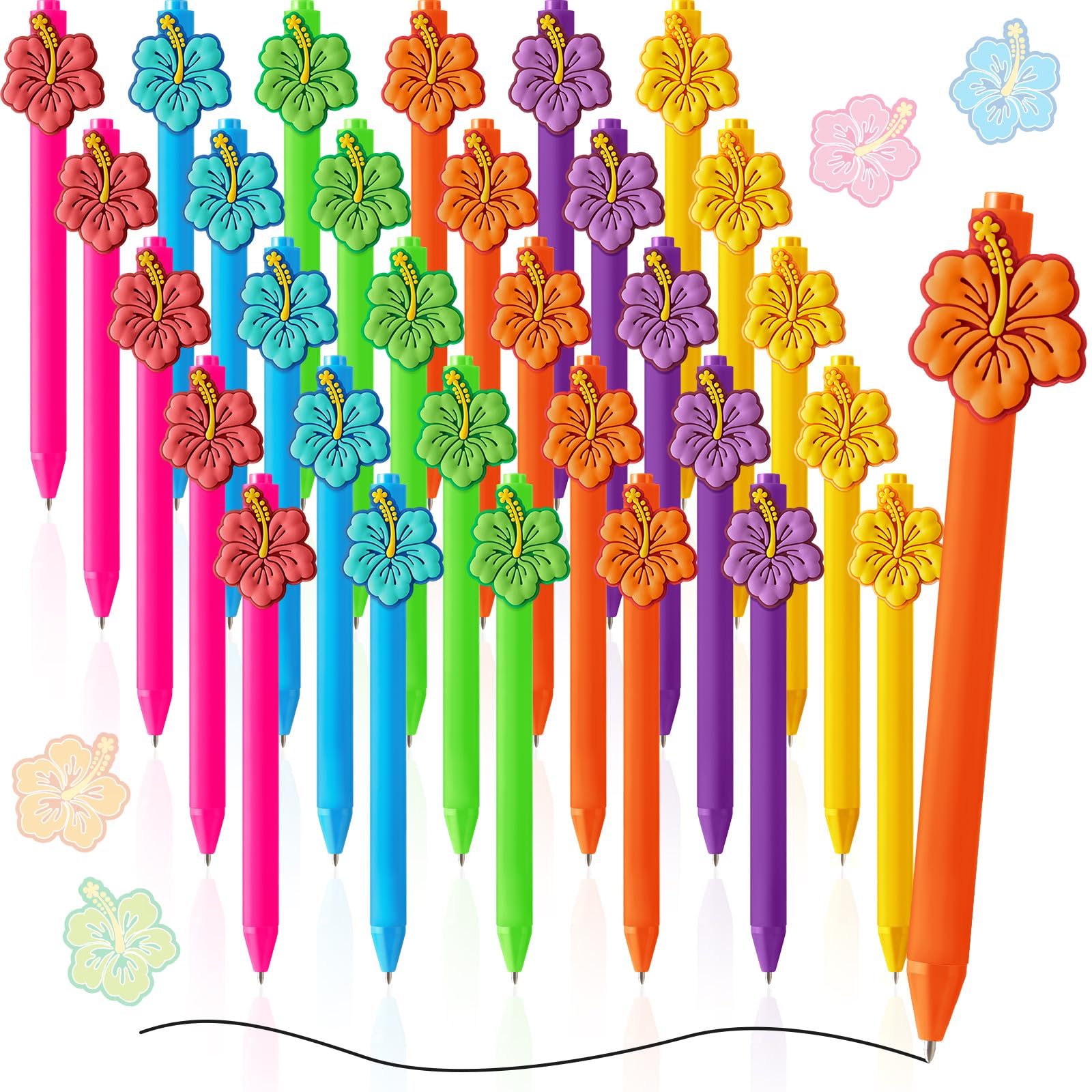 Turtle Pens 30 Pcs Hawaiian Theme Pens - Tropical Gel Ink Pens For ...