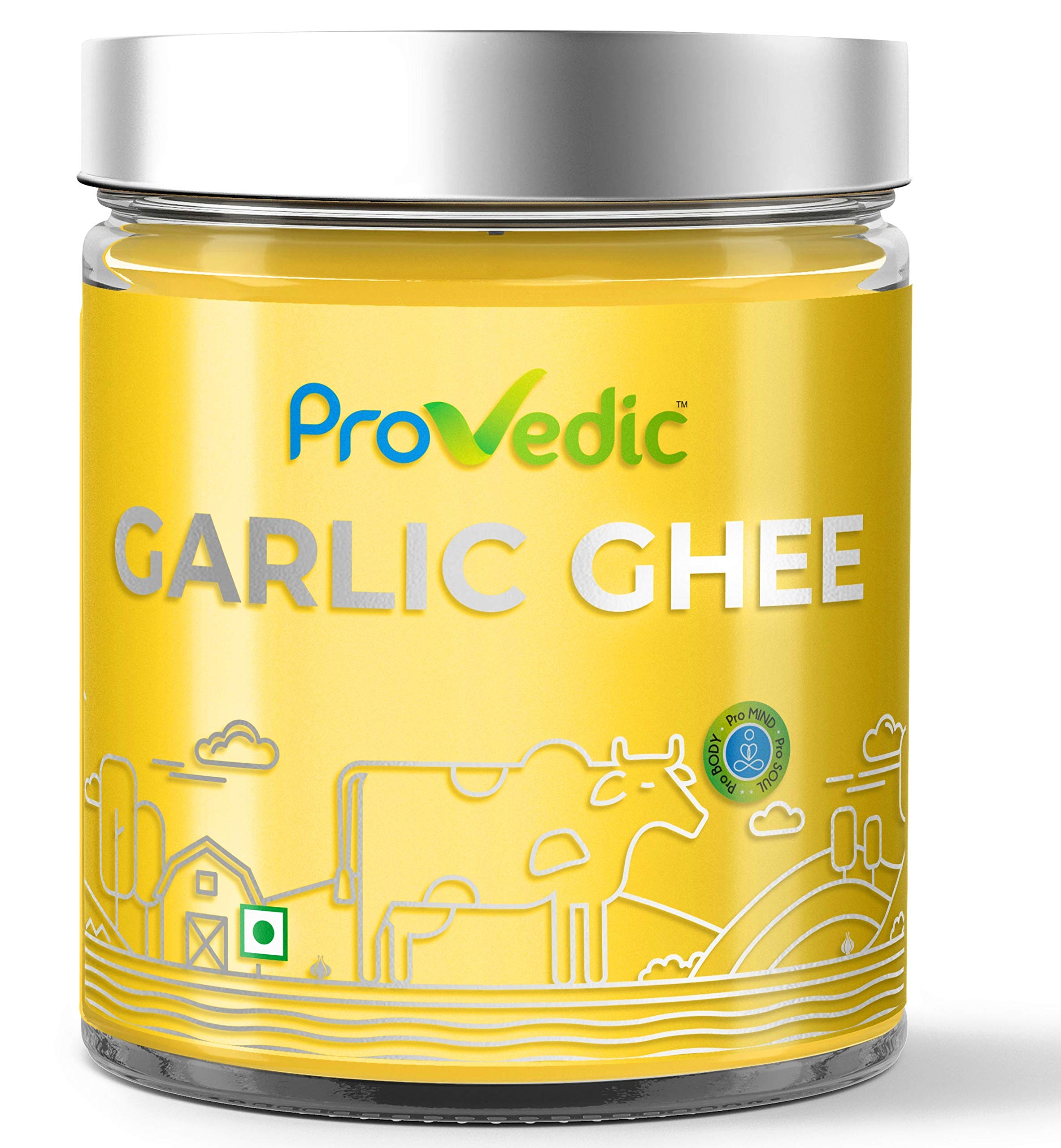 Buy ProVedic Garlic Infused 500 ml Cow Ghee | Pure, Natural & y Ghee ...