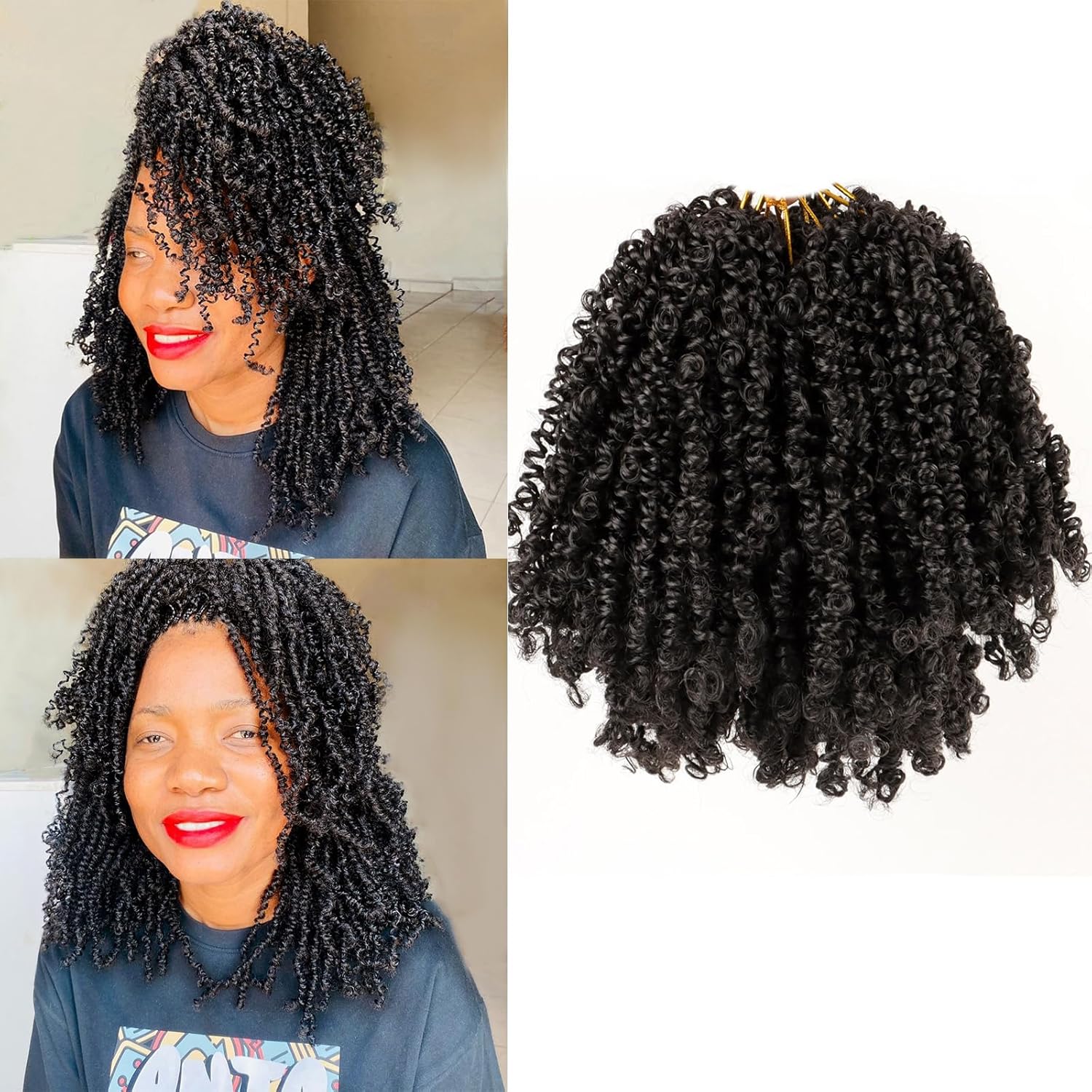 Amazon.com : IIFLYDSFA Pre Looped Yanky Twist Crochet Hair 12 Inch 8 ...