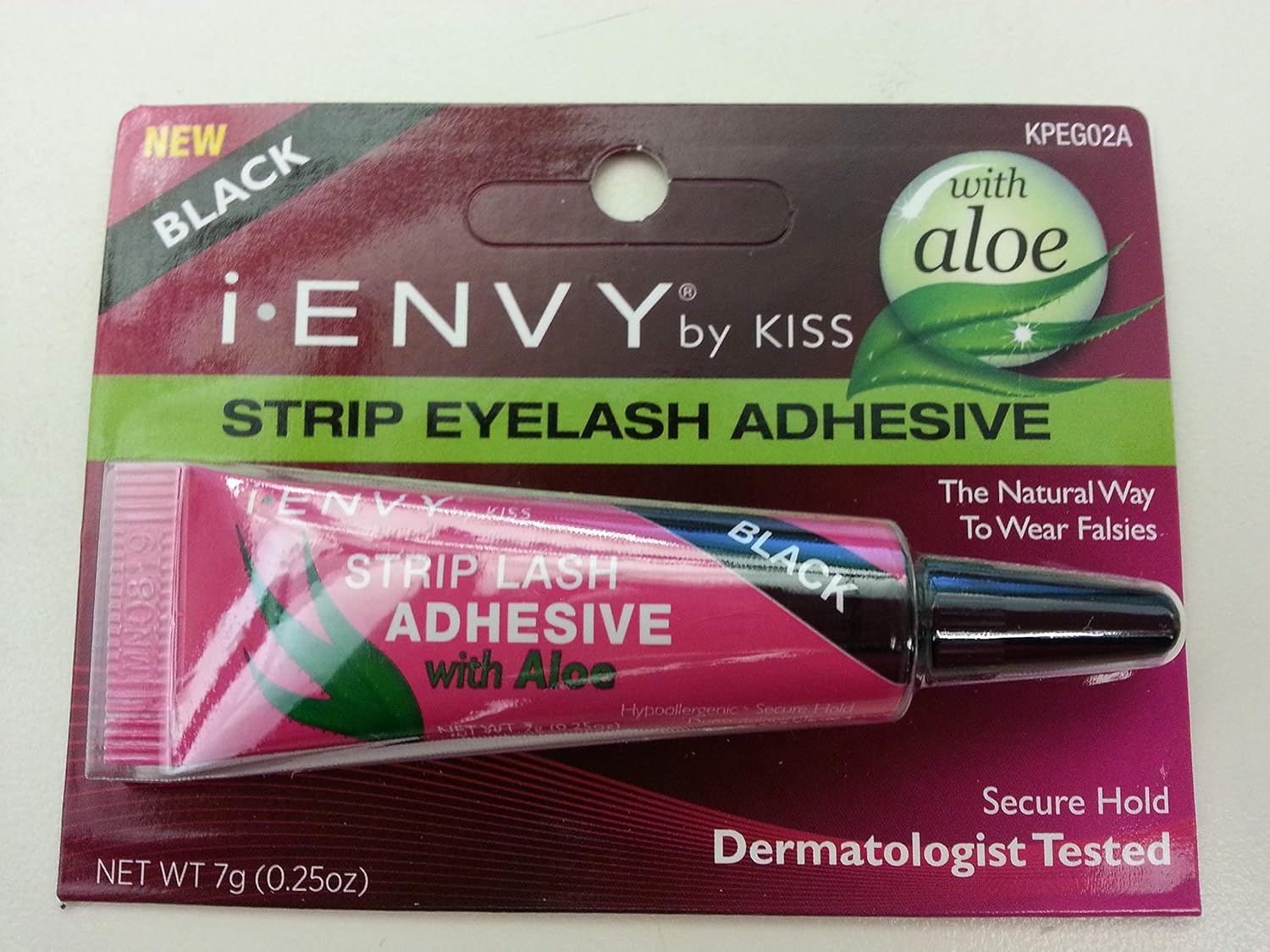 Amazon.com: Kiss I Envy Strip Eyelash with Aloe Adhesive Black 0.25oz ...