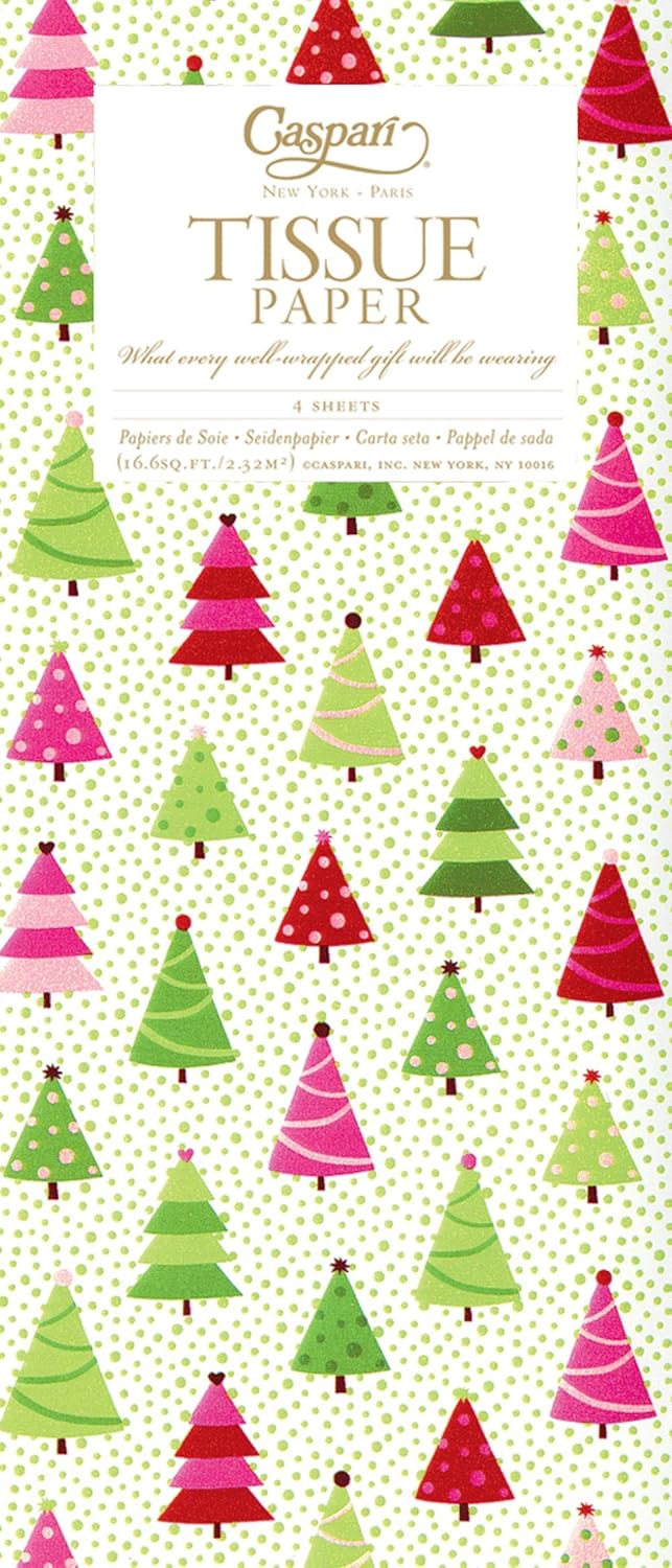 Amazon.com: Entertaining with Caspari Tissue Paper, Calico Trees, 4 ...