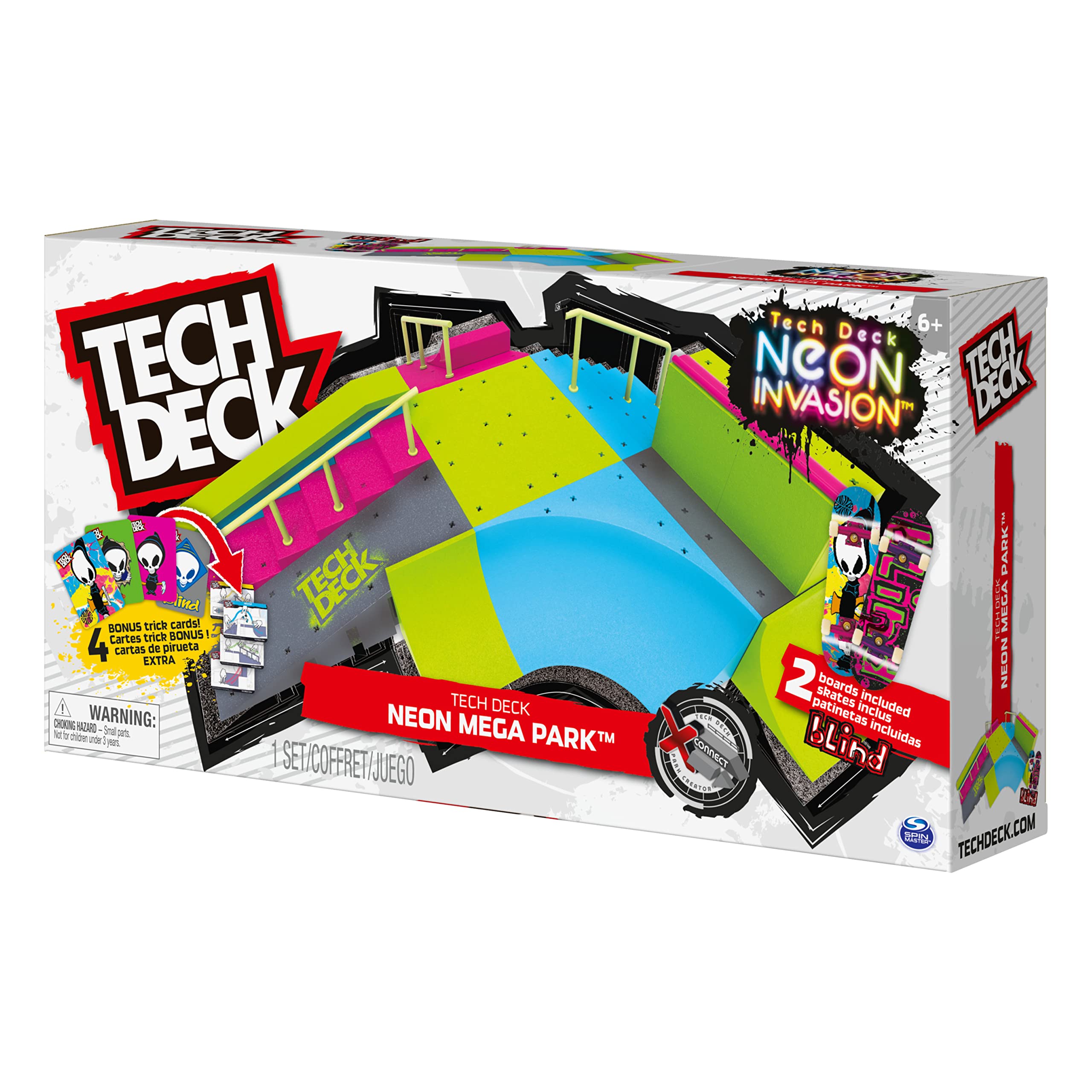 Tech Deck, Neon Mega Park X-Connect Creator, Glow-In-The-Dark ...