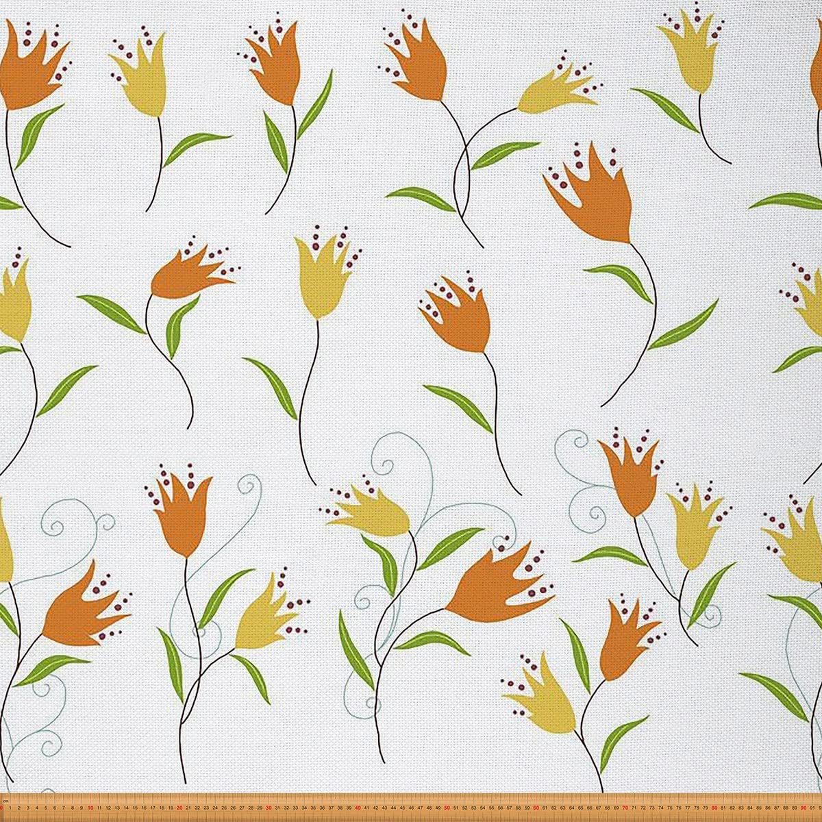 Amazon.com: Boho Floral Upholstery Fabric for Chairs Chic Flower Fabric ...