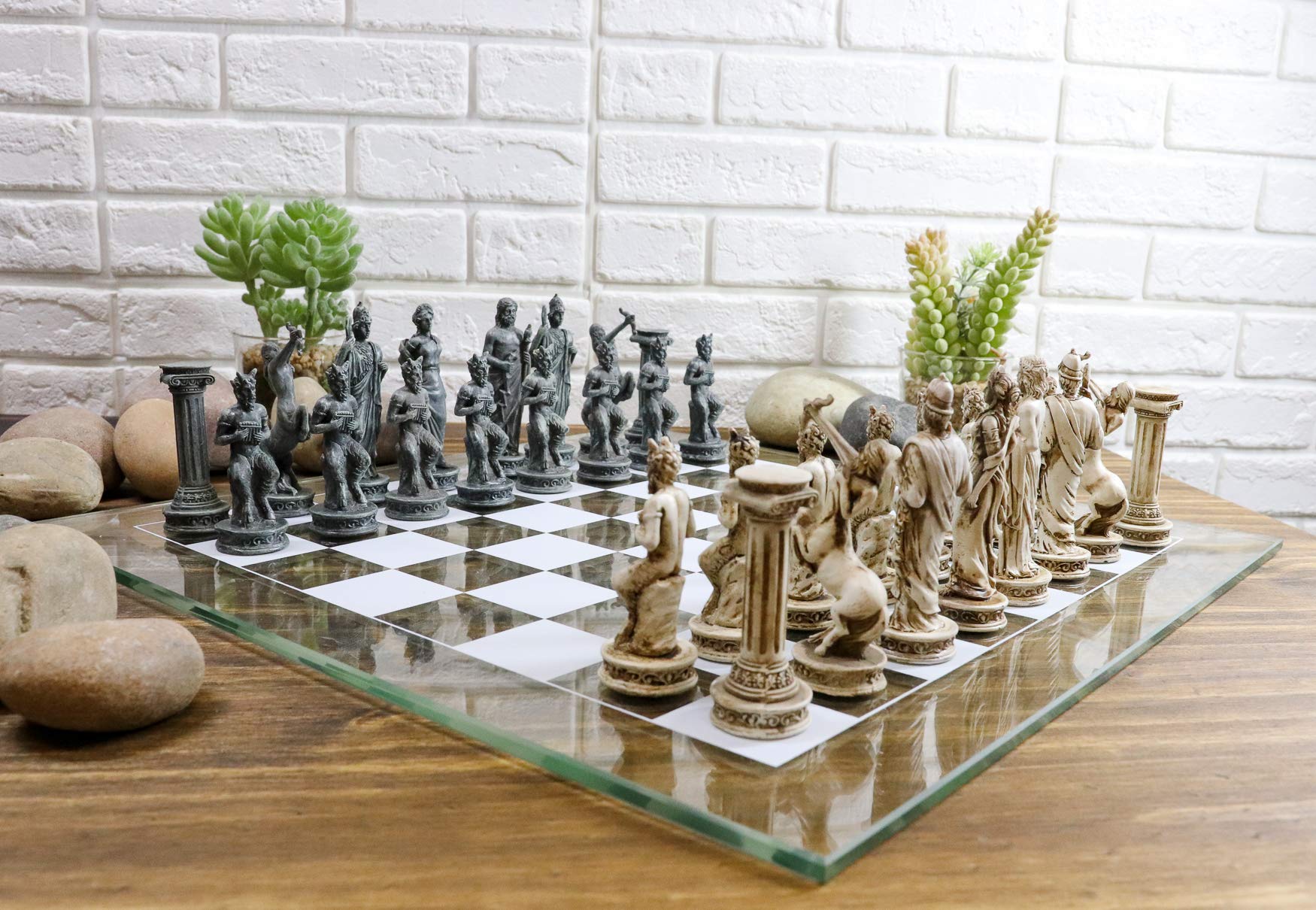Ebros Greek Mythology Chess Set Olympian Gods and Demigods Zeus Hera ...