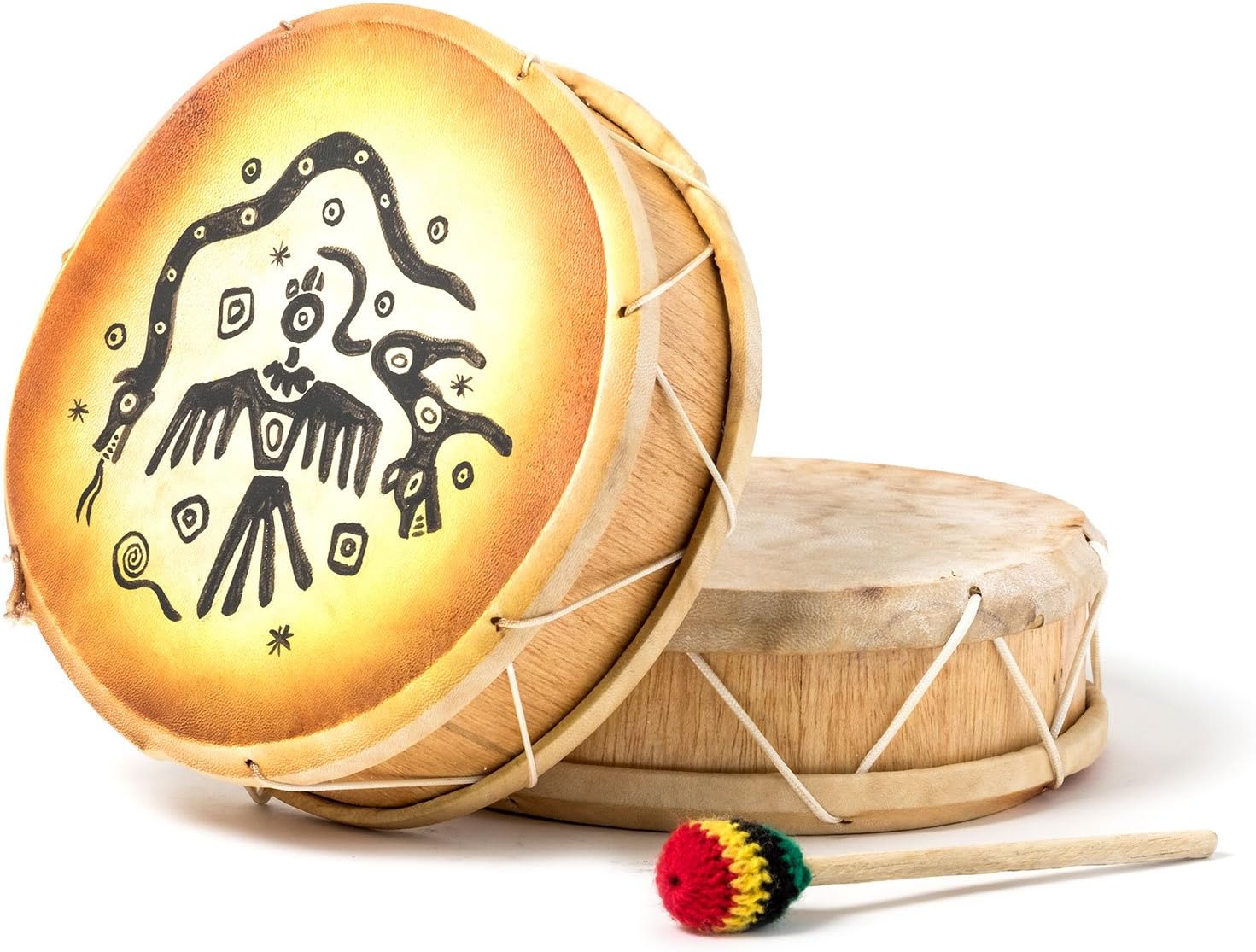 Amazon.com: Peruvian Round Two-Sided Hand Drum - 10 in : Musical ...