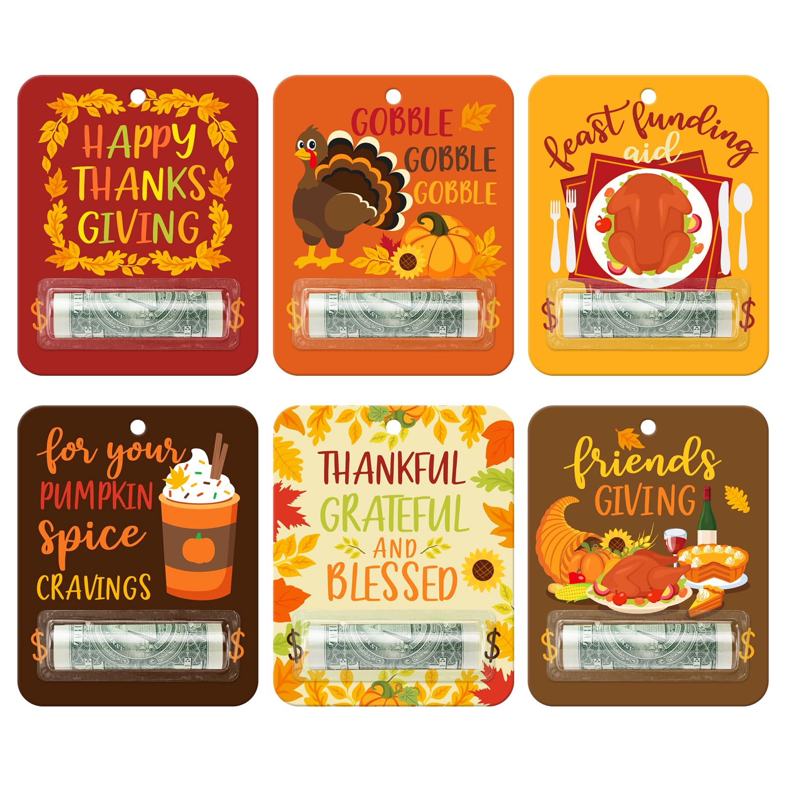 Amazon.com : Thanksgiving Money Cards for Cash Gift Holders Fall Gift ...