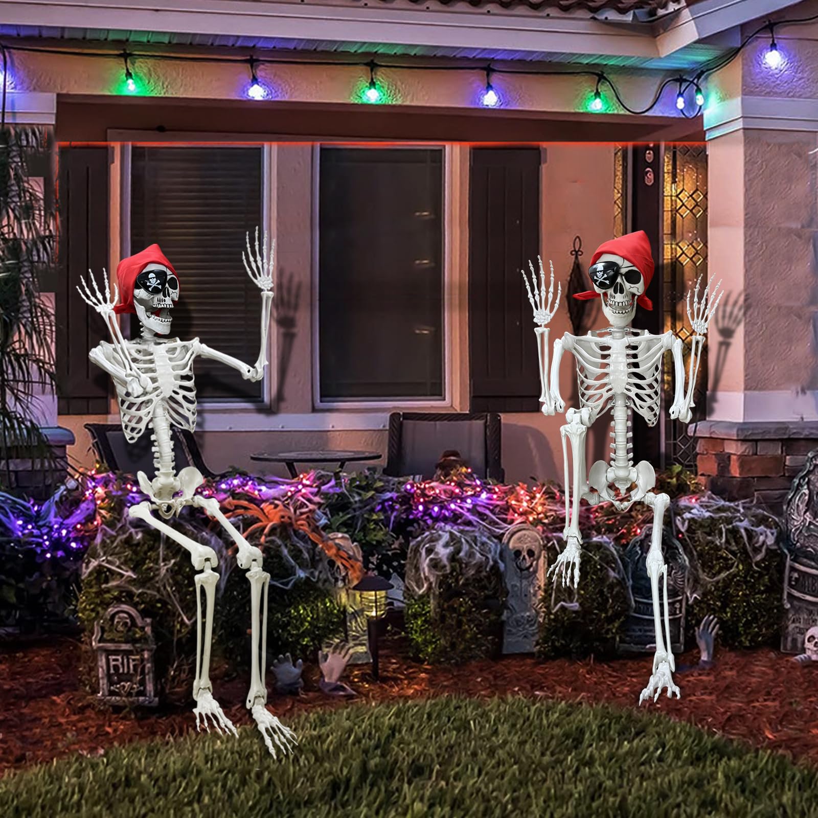 Snapklik.com : 5.4ft Halloween Life Size Skeleton Full Body Plastic ...