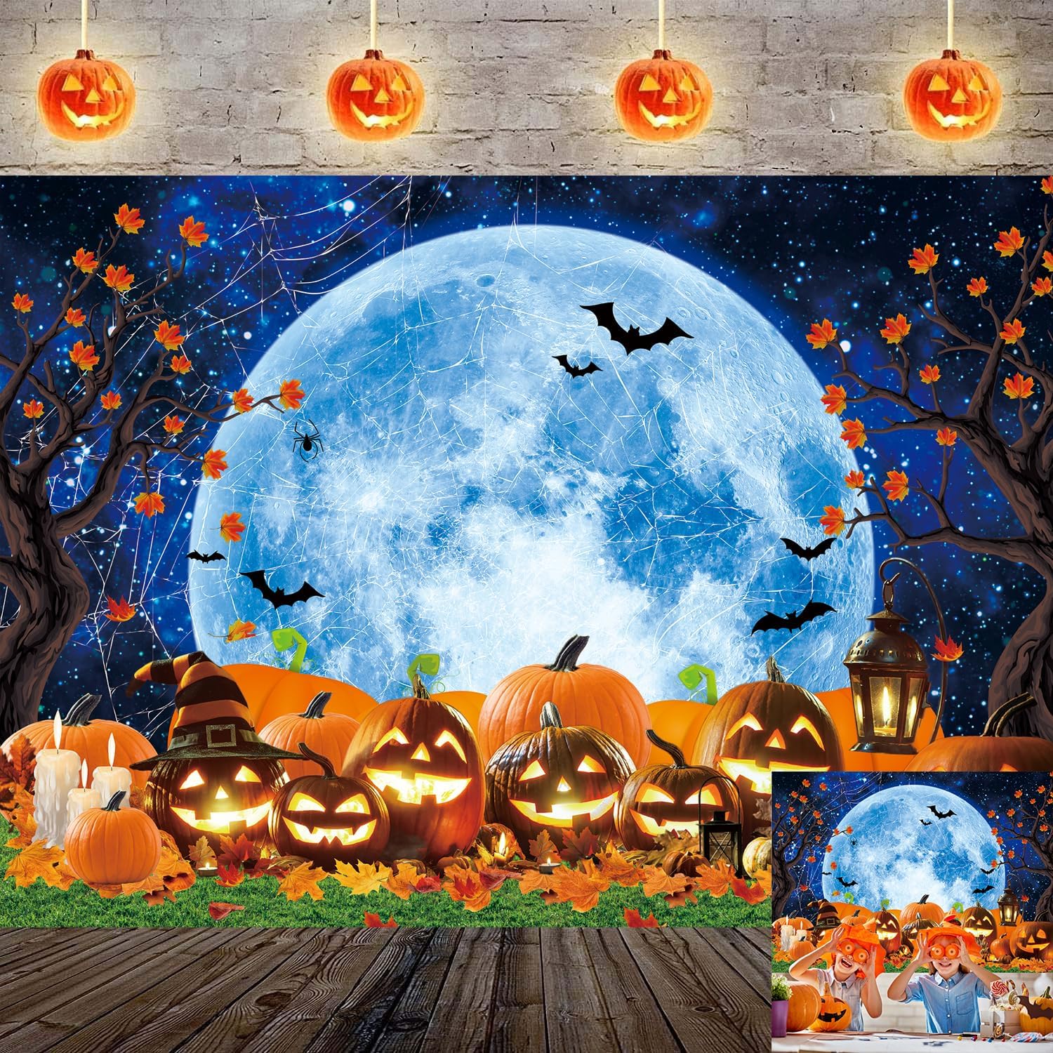 Amazon.com : CINRAY Halloween Backdrop for Photography 7x5FT Halloween ...