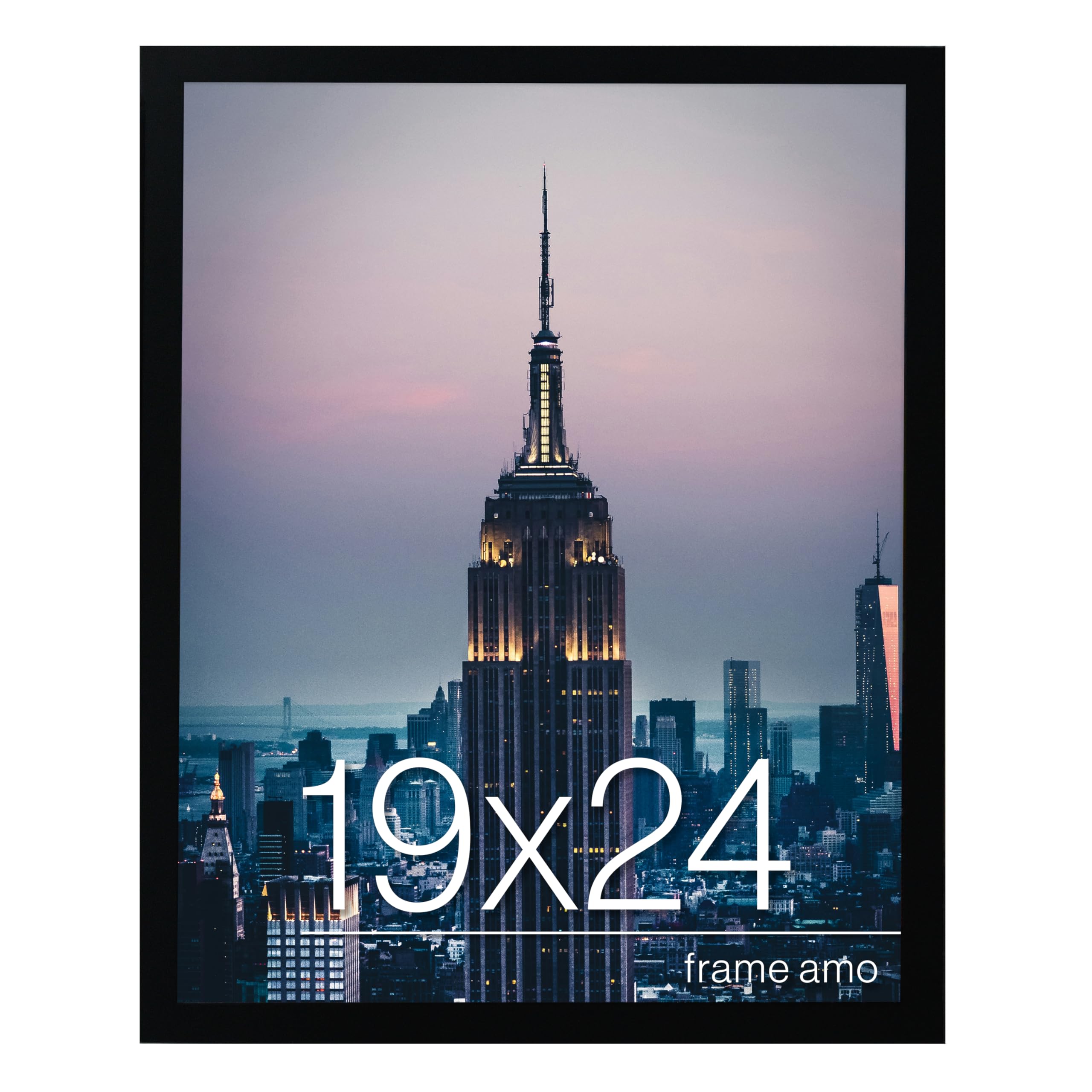 Amazon.com - Frame Amo 19x24 Black Modern Picture or Poster Frame, 1 ...