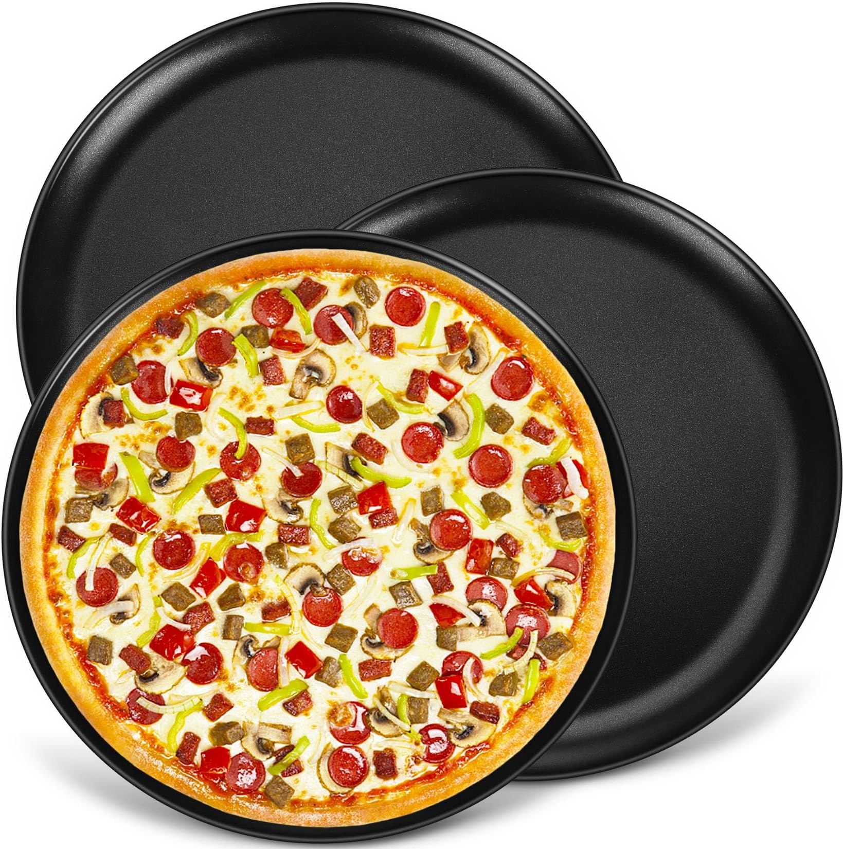 Amazon.com: P&P CHEF 12 Inch Pizza Pan, Pizza Tray Bakeware for Home ...