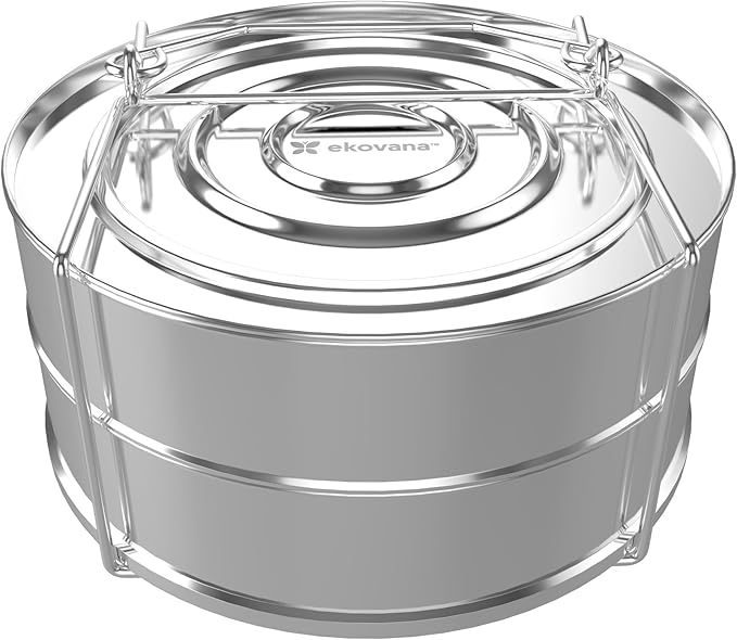 Amazon.com: ekovana Stackable Steamer Insert Pans with sling ...