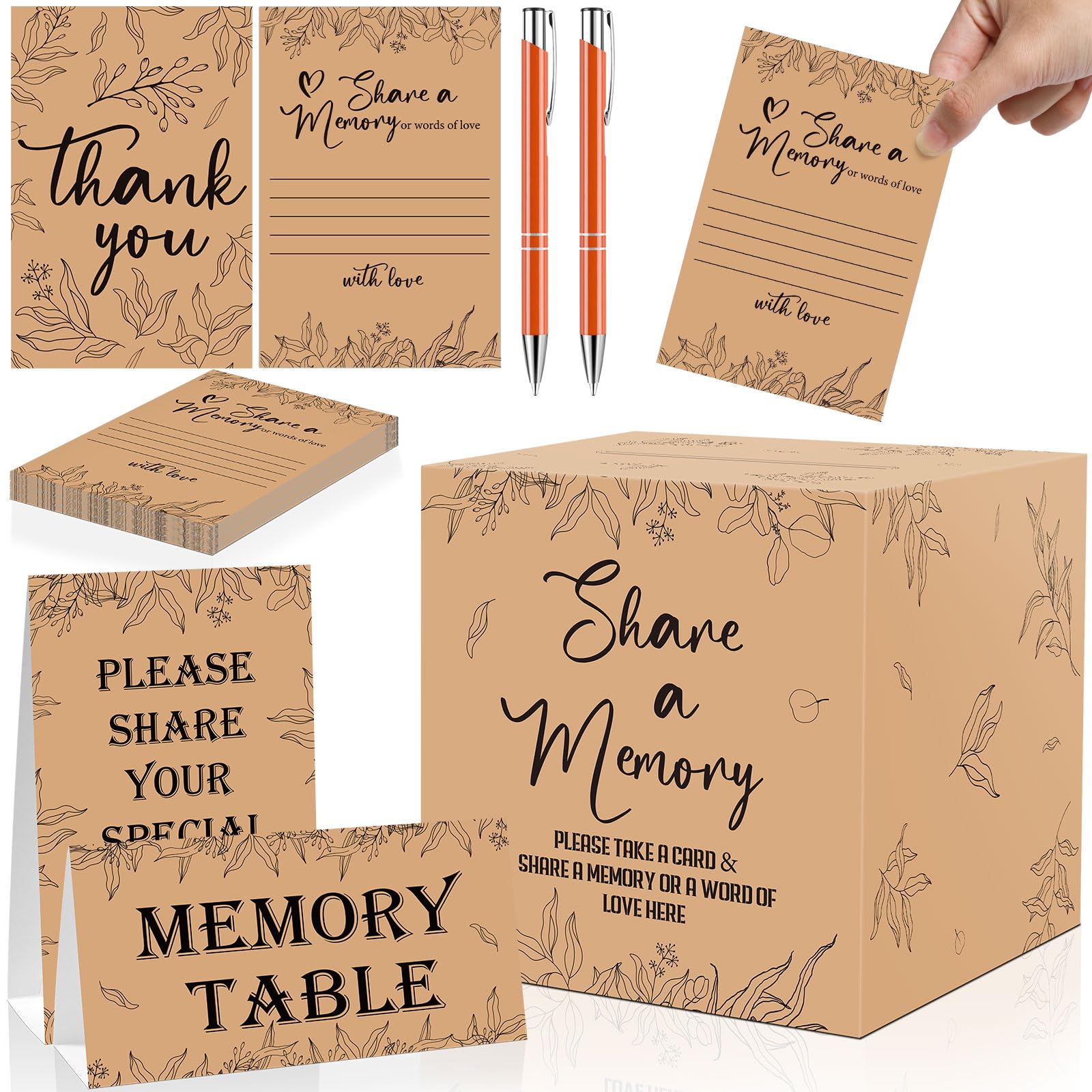 Amazon.com: gisgfim 56 Pcs Share a Memory Cards Funeral Memory Cards ...