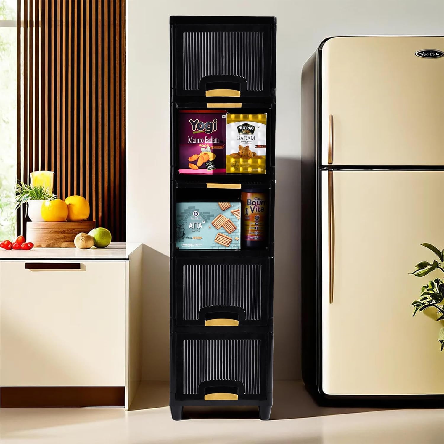 Kuber Industries 5 Units Modular Cabinet Storage Organizer | Foldable ...