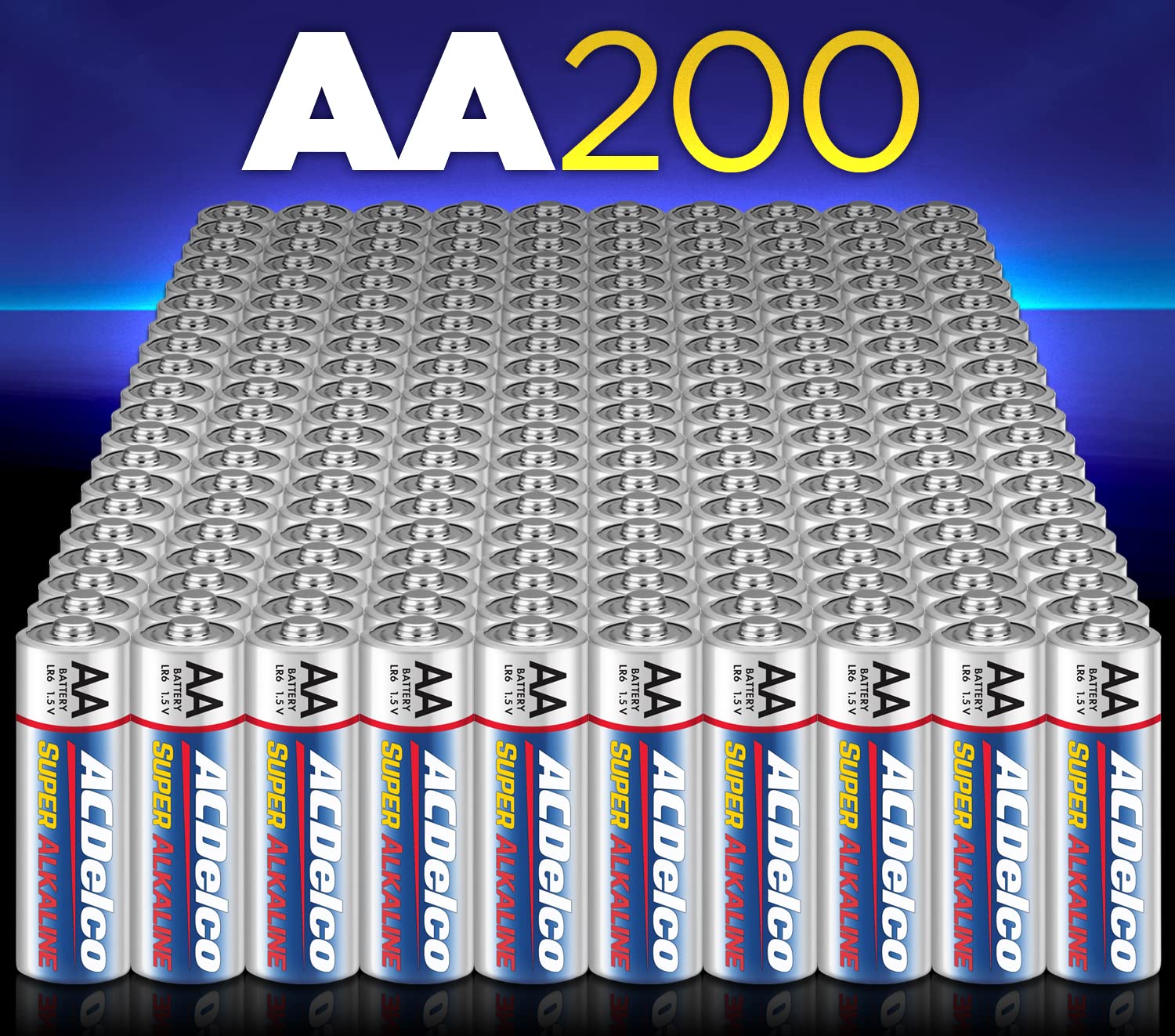 Snapklik.com : ACDelco 200-Count AA Batteries, Super Alkaline Battery ...