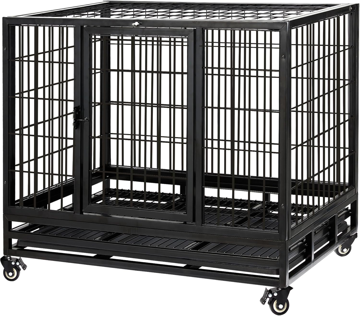 Candockway Jaulas para perros grandes, caja resistente para perros con ...